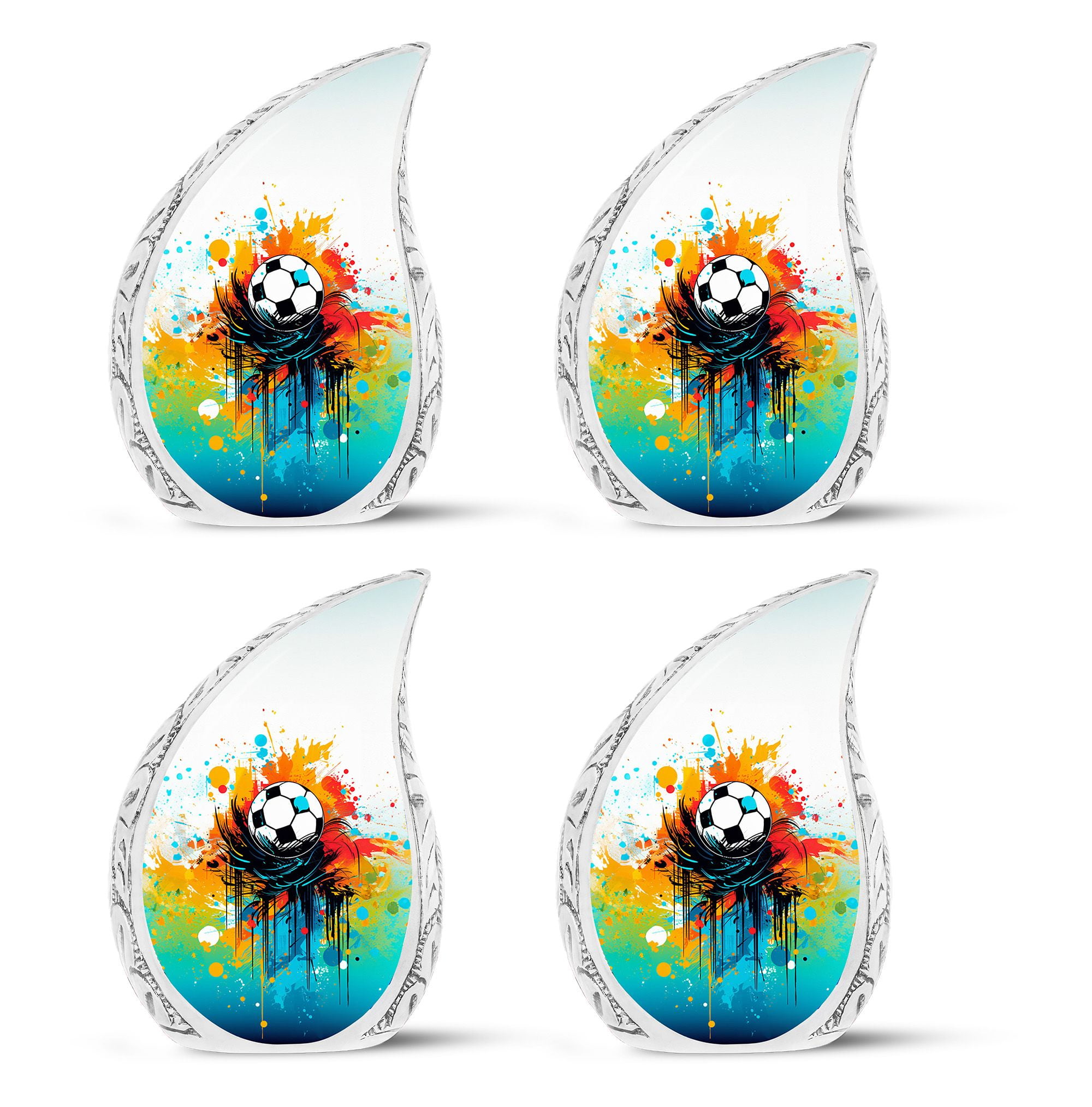 SUBSH Abstract Soccer Ball Art Design - Small Urns For Human Ashes ...