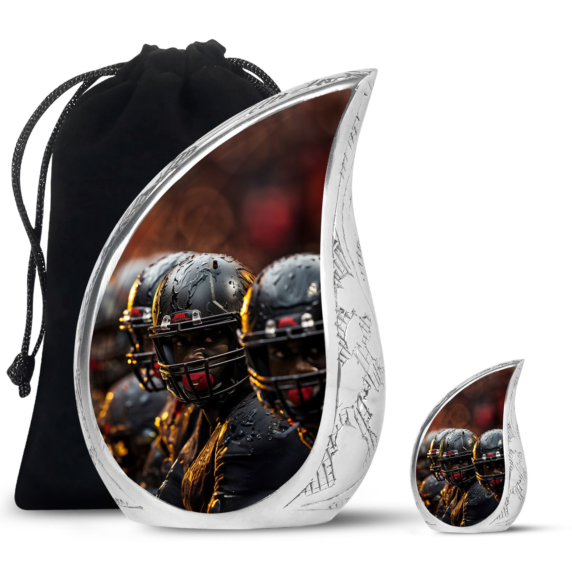 SUBSH American Football Players In Rain - Cremation Urns For Human ...
