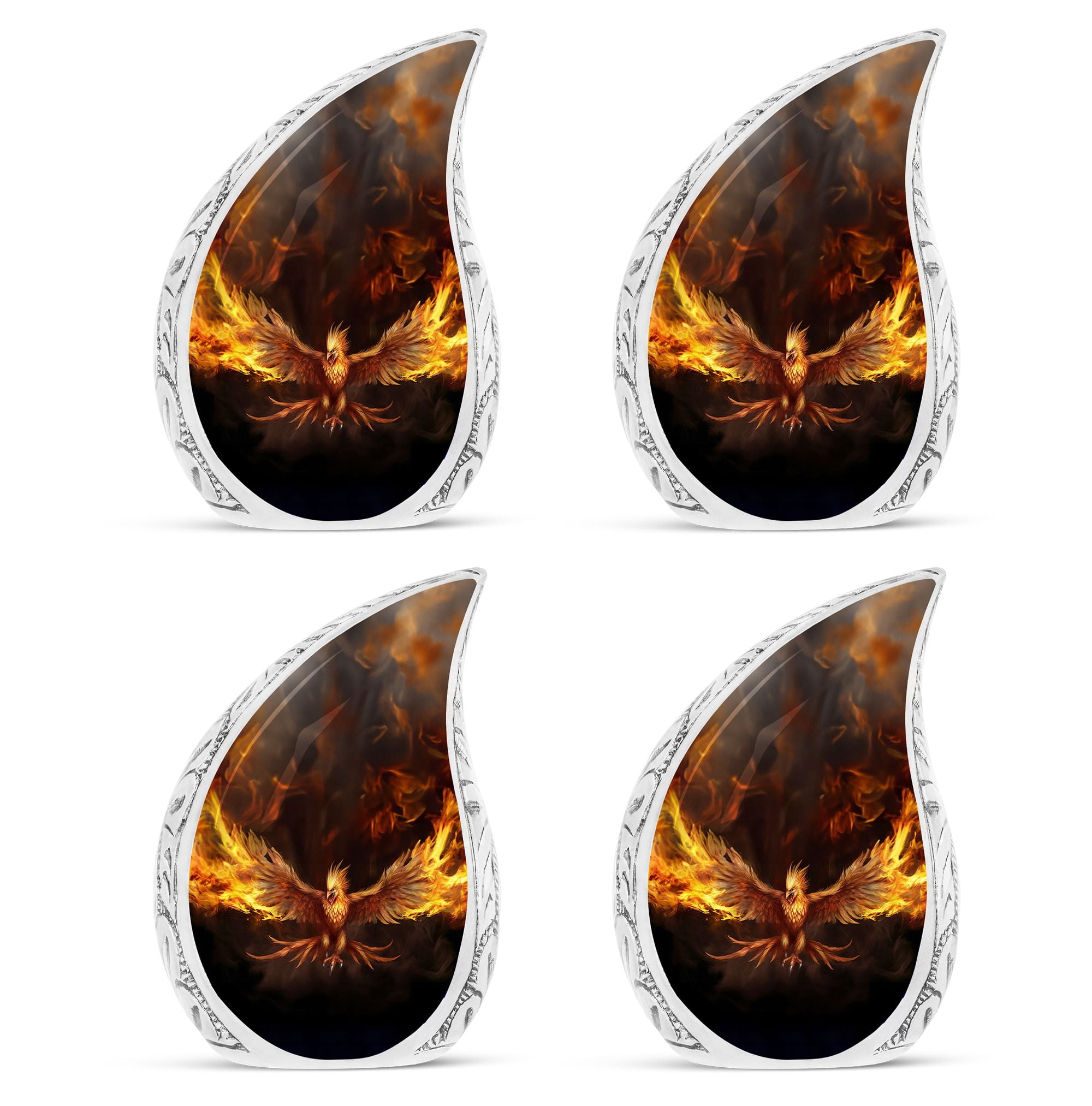 SUBSH Angry Phoenix Spreading Wings In Fire - Adult Human Urn ...