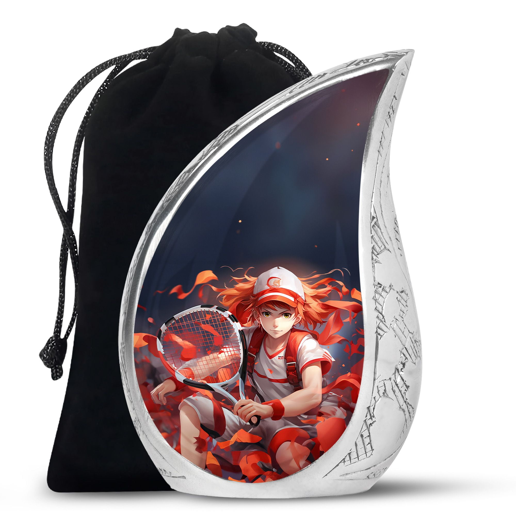 SUBSH Animated Tennis Player In Dynamic Pose - Funeral Urns For Adult ...