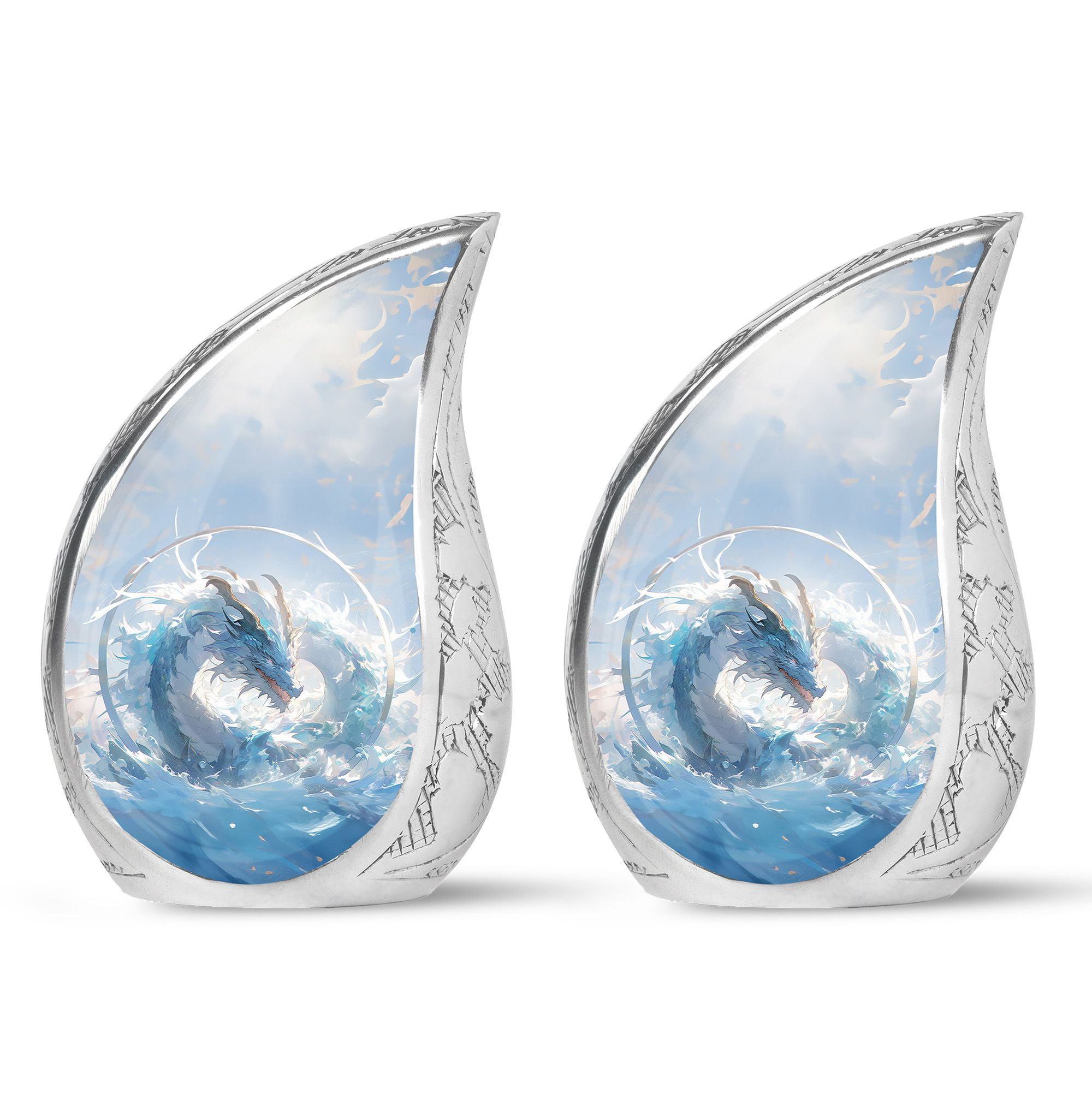 SUBSH Aqua Fury The Water Dragon Dance - Cremation Urns For Adult Ashes Women - Urn For Human ...