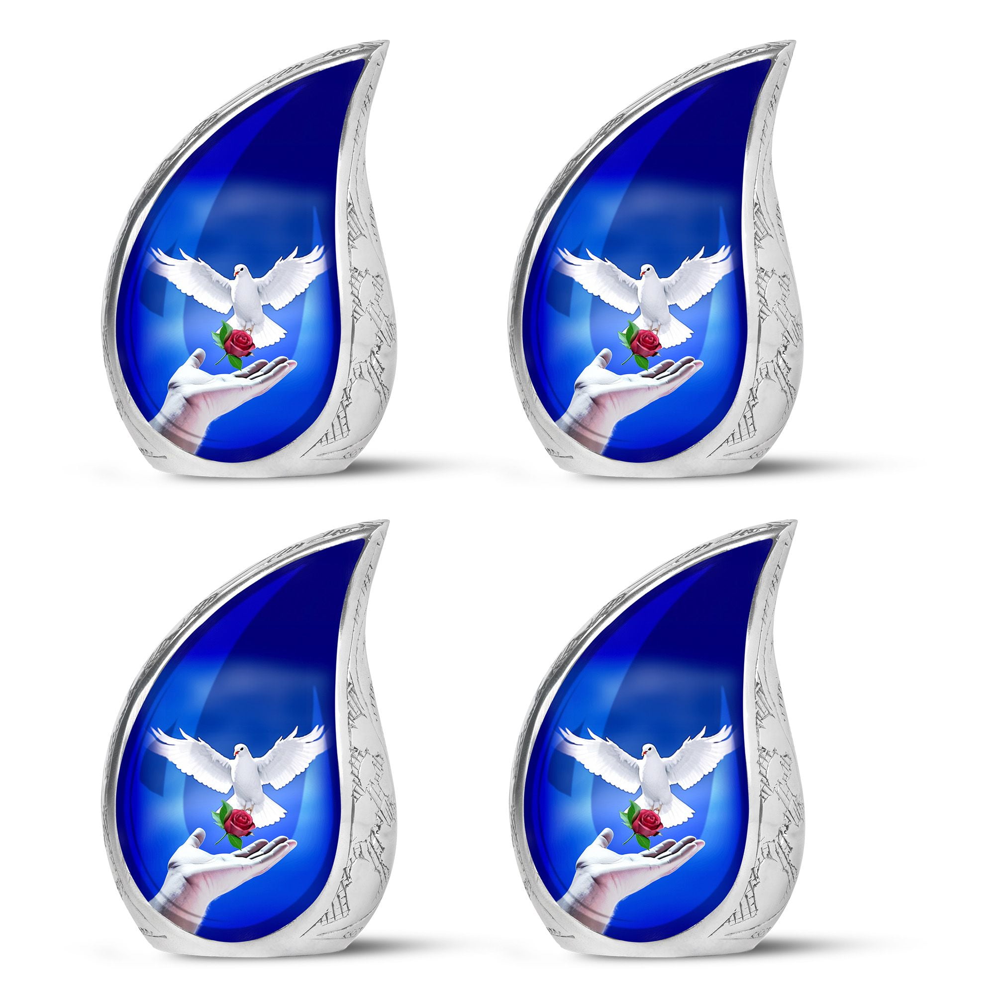 SUBSH Arafed White Dove Flying - Cremation Keepsake Urns For Human ...