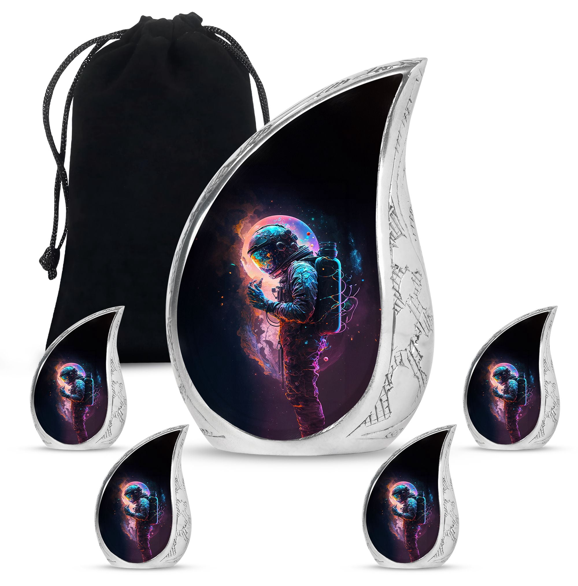 SUBSH Astronaut Digital Art - Small Keepsake Cremation Urns - Urn For ...