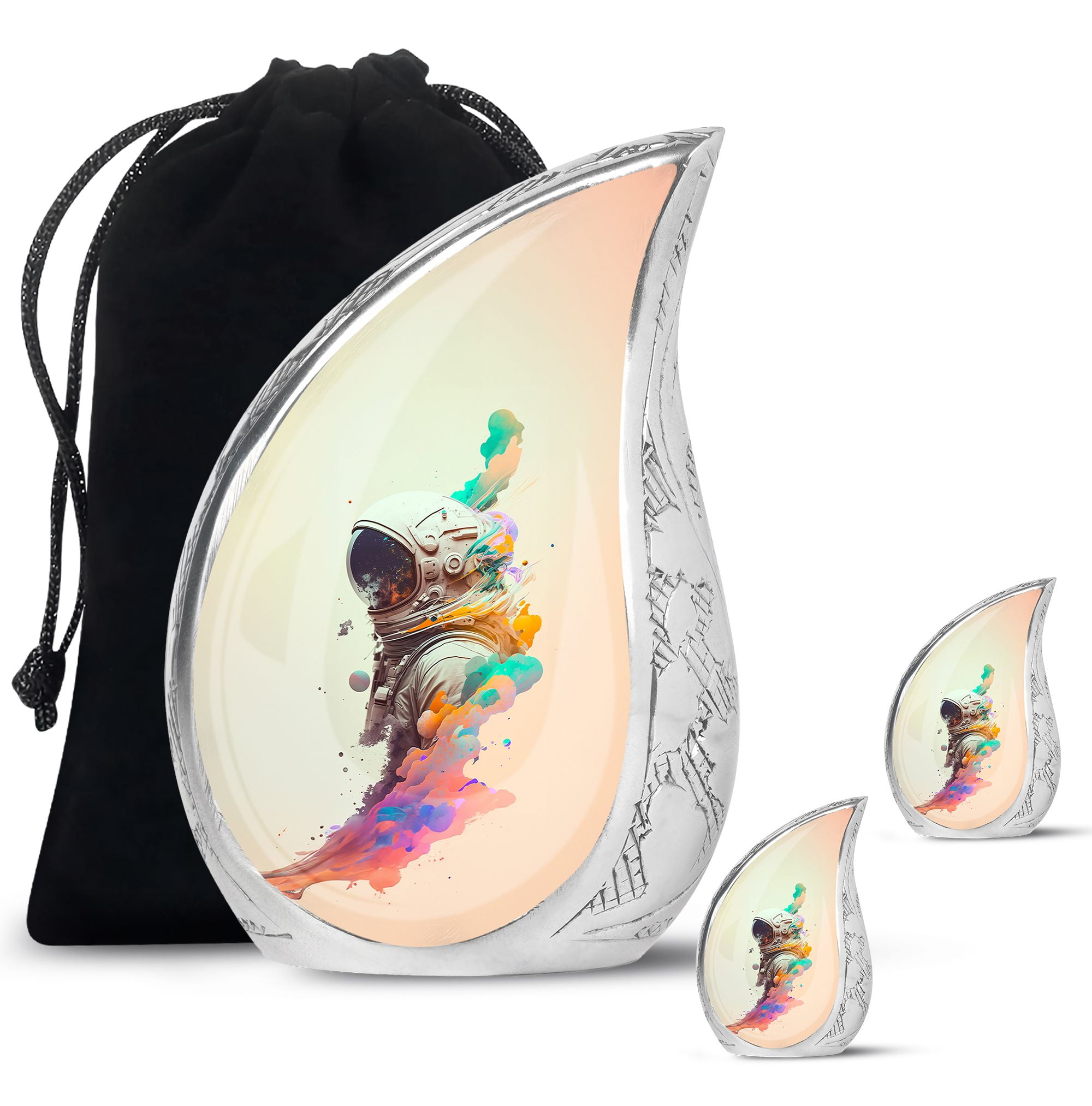 SUBSH Astronaut Space Clouds - Cremation Urn Human - Funeral Urns For ...
