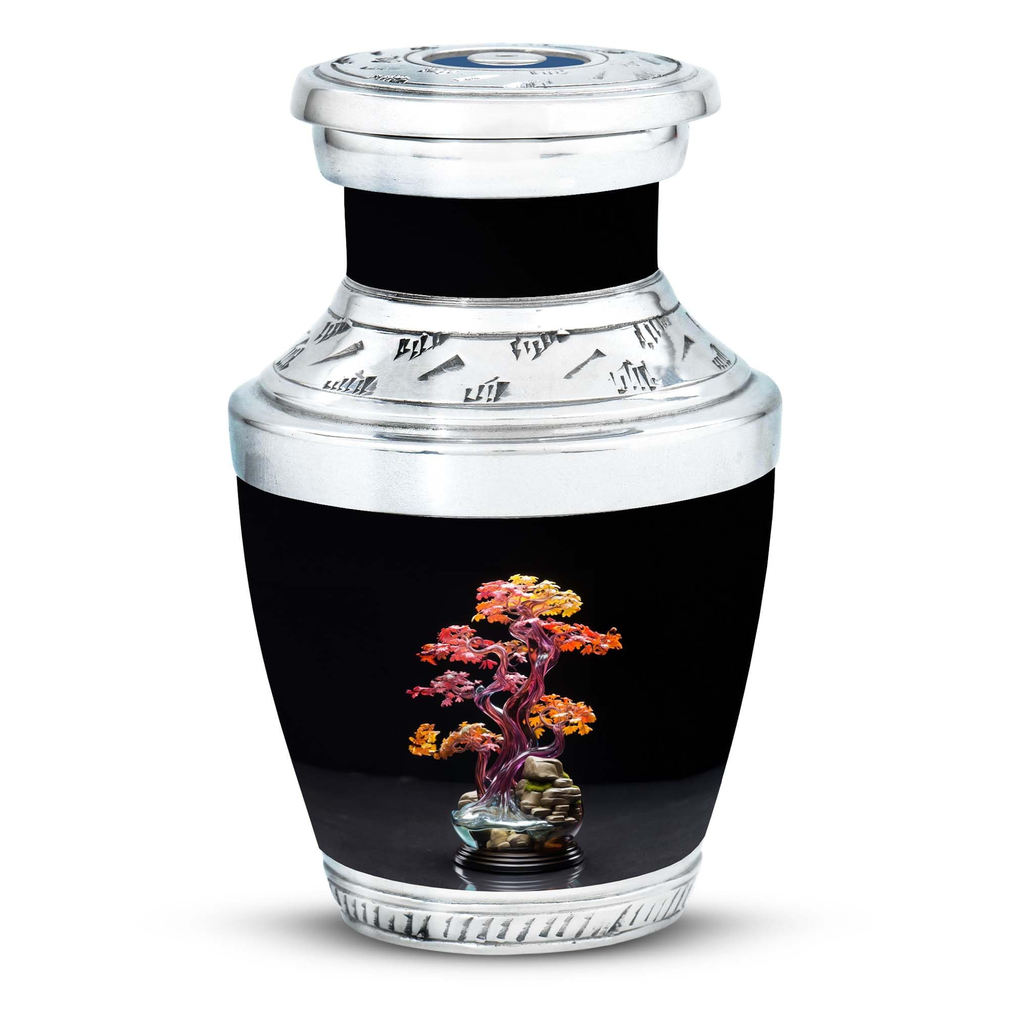 SUBSH Autumnal Black Urn - Small Urn - Small Ashes Urn - Cremation Urns ...