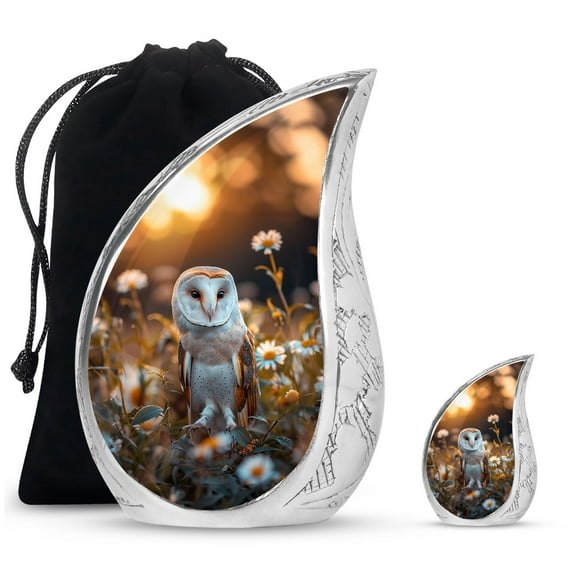 SUBSH Barn Owl Small Urns For Human Ashes - Urns For Human Ashes Large ...