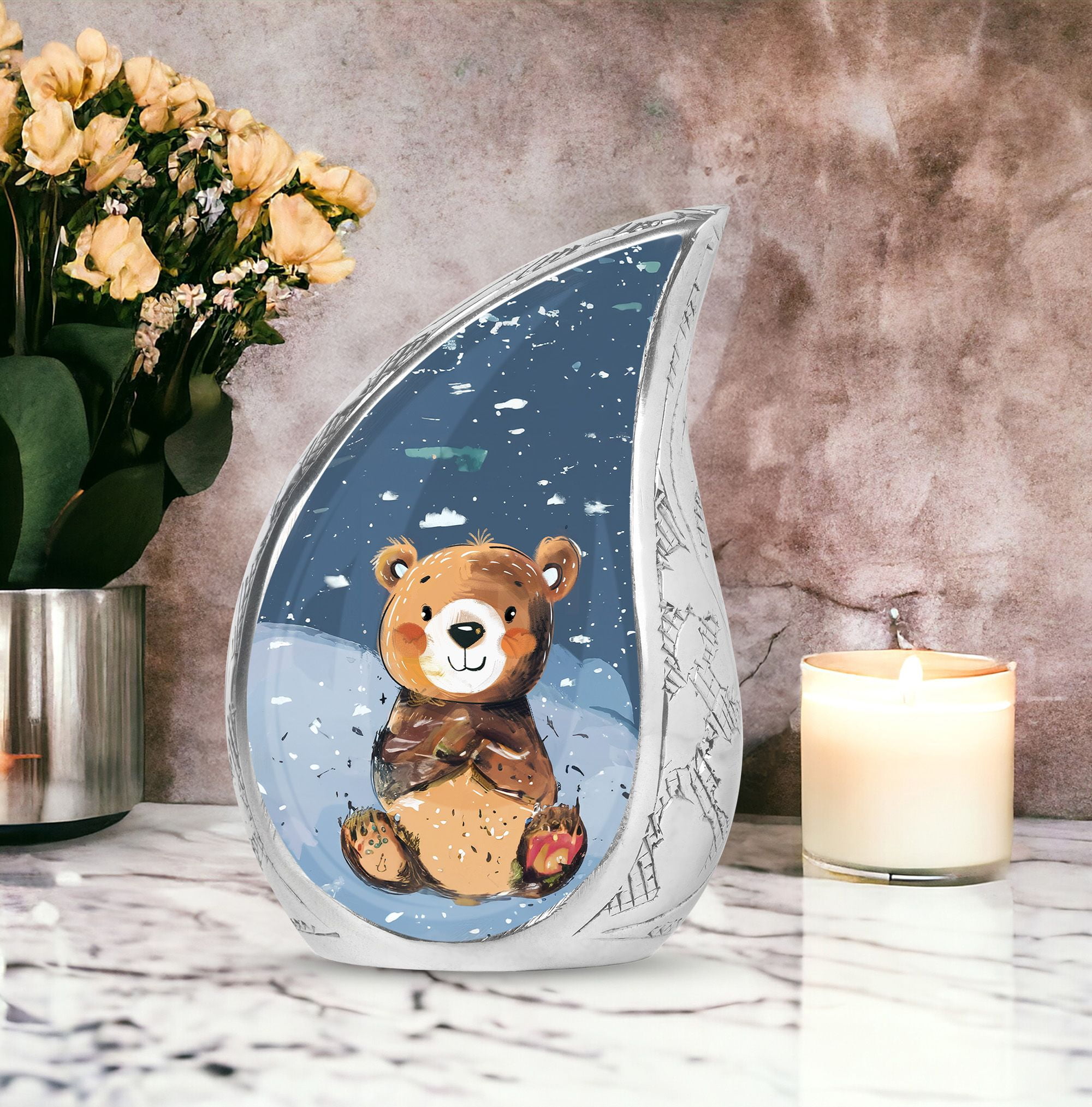 SUBSH Bear Urn For Adult Male - Urns For Women Human Ashes - Urn For ...