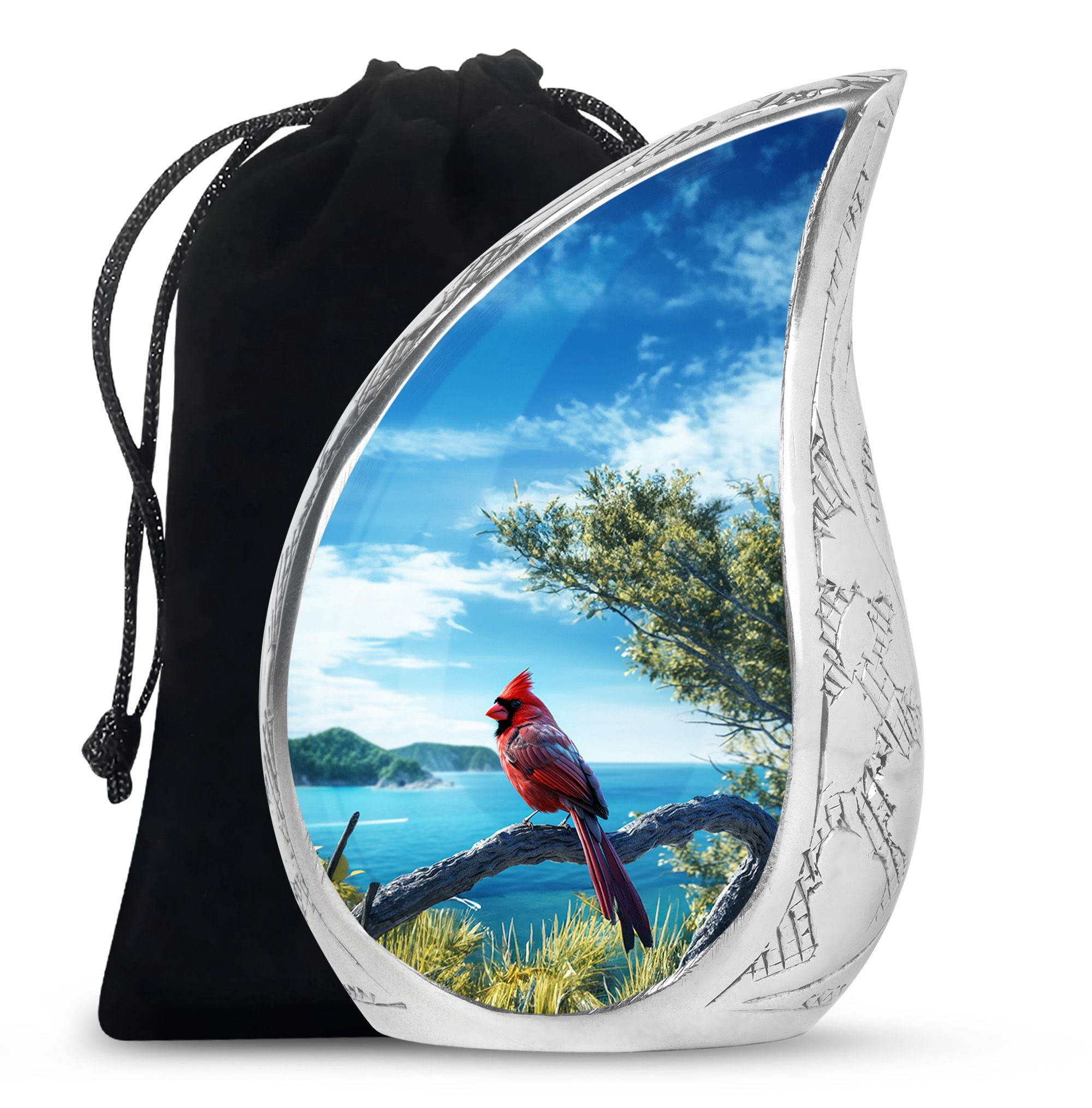 SUBSH Cardinal Bird Siting - Cremation Urn Human Ashes - Urns Human ...