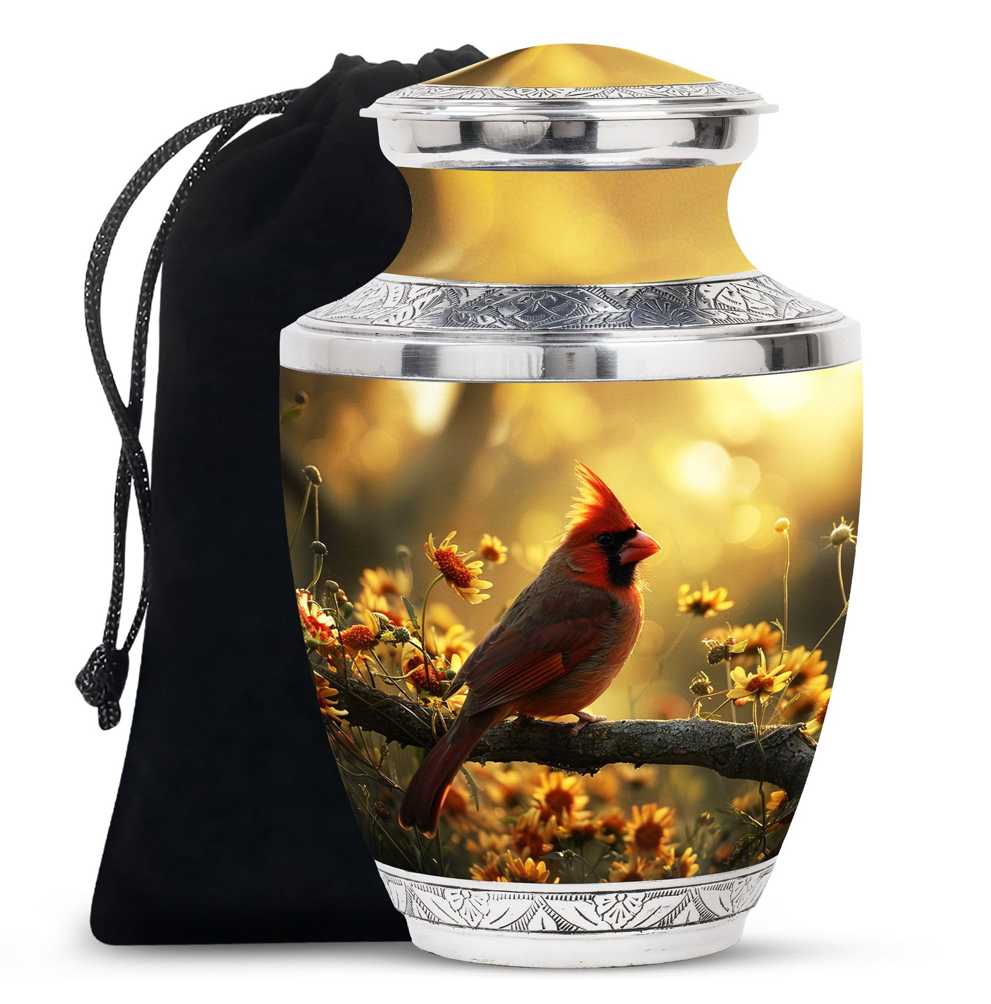 SUBSH Cardinal Bird Urn - Urnas para Cenizas Humanas Adultos - Funeral ...