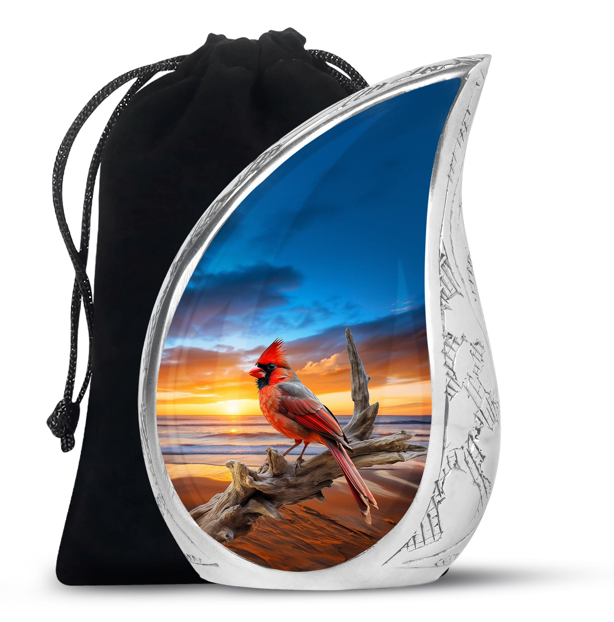 SUBSH Cardinal Birds - Burial Decorative Urn - Memorial Urn For Ashes ...