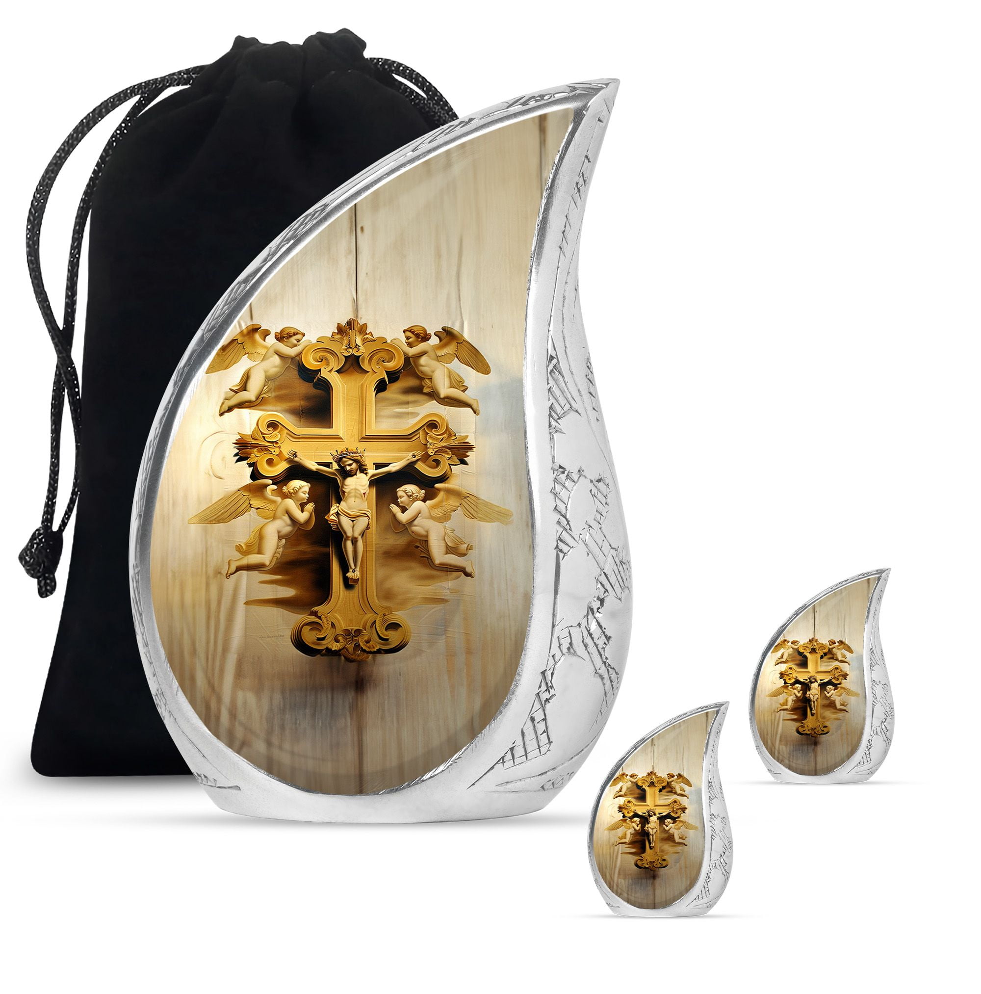 SUBSH Catholic Adult Urn - Urns For Men - Urn For Human - Combo 1 Large ...