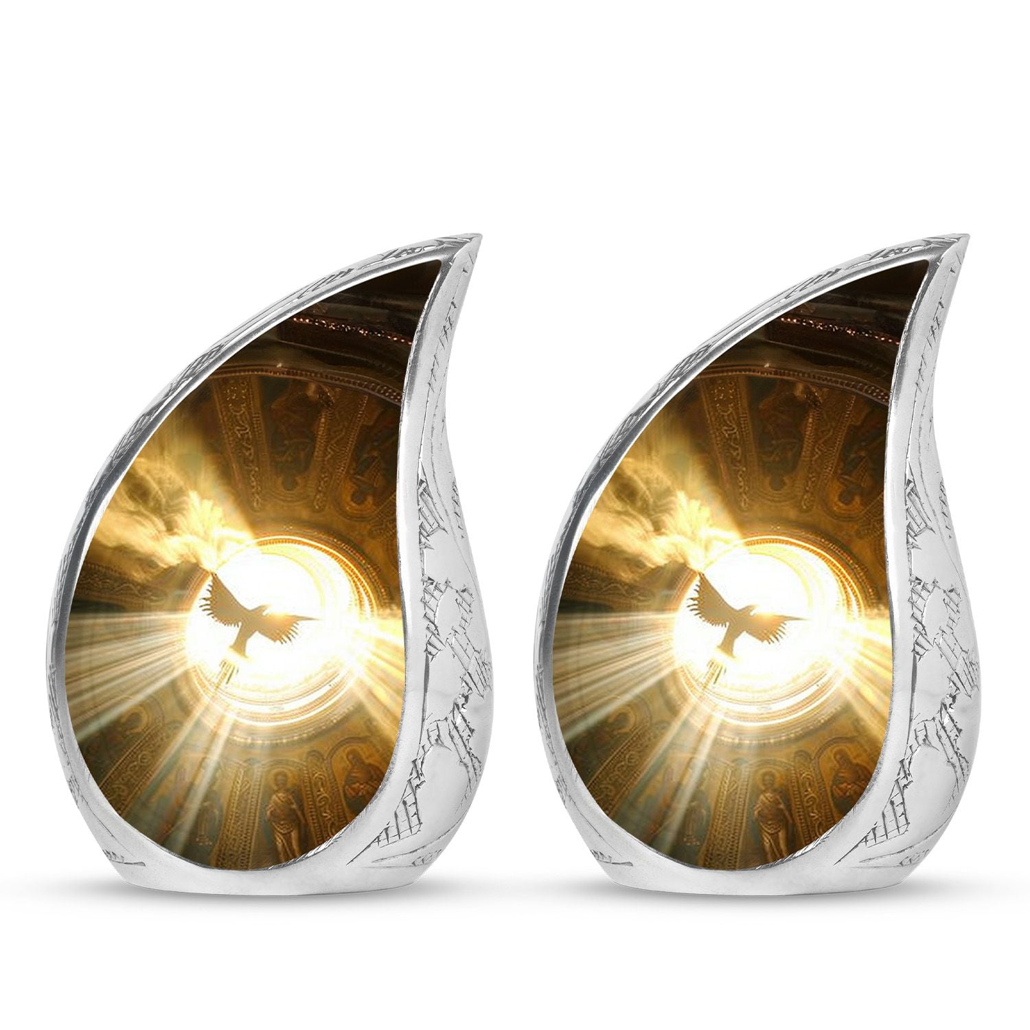 SUBSH Catholic Burial Urn - Urns For Women Human Ashes - Small Urn For ...