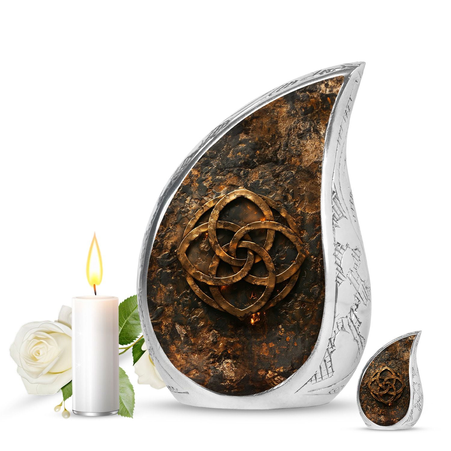 SUBSH Catholic Cremation Urn For Ashes - Small Keepsake Urns - Funeral ...