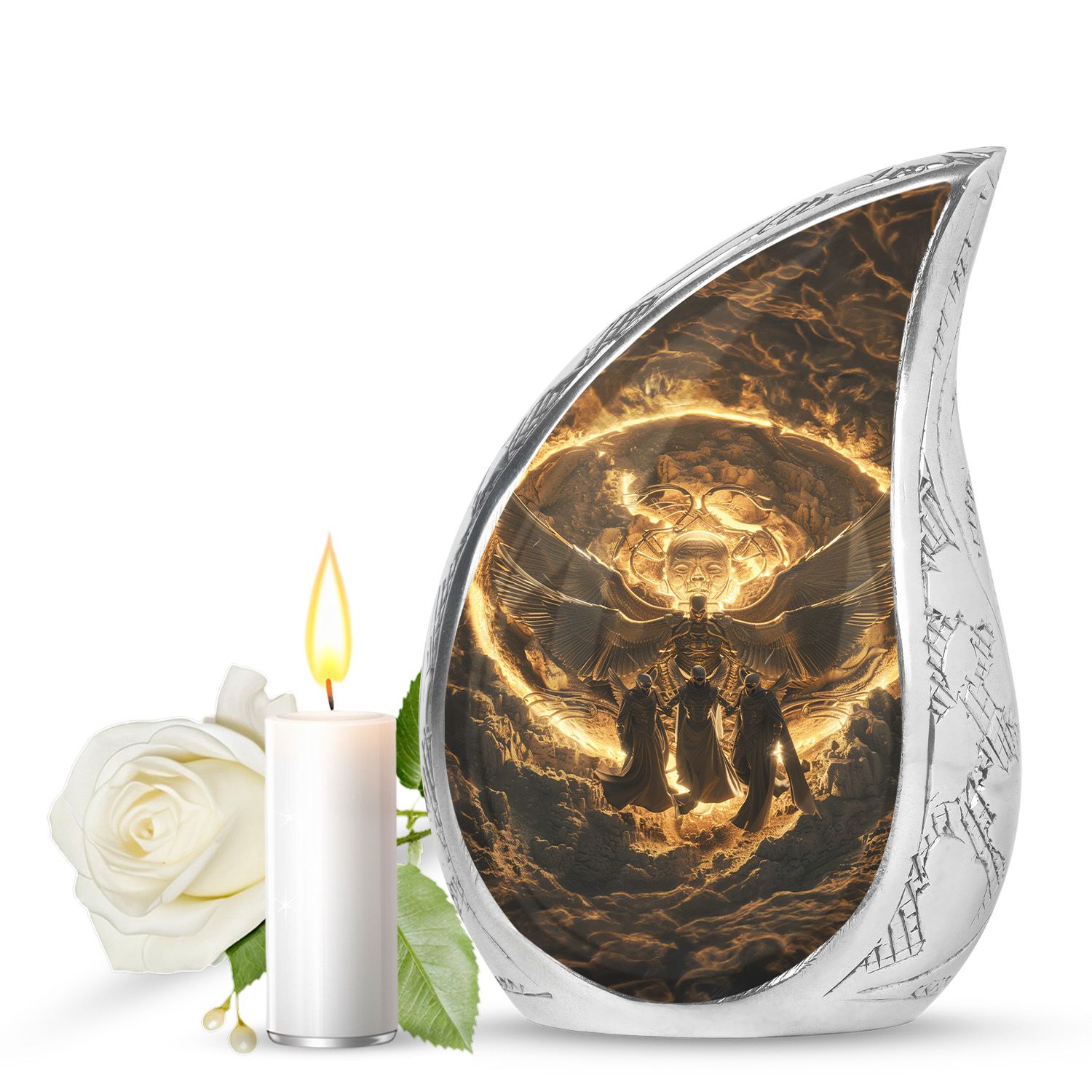 SUBSH Catholic Cremation Urns For Adult Ashes - Large Urn For Human ...