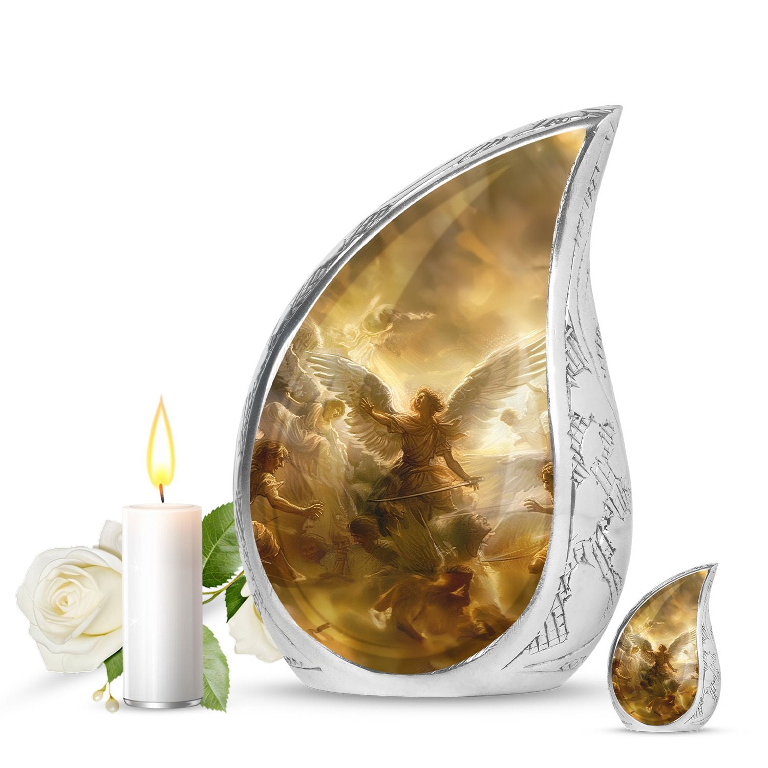 SUBSH Catholic Cremation Urns - Urn For Human Ashes Adult Woman - Urns ...