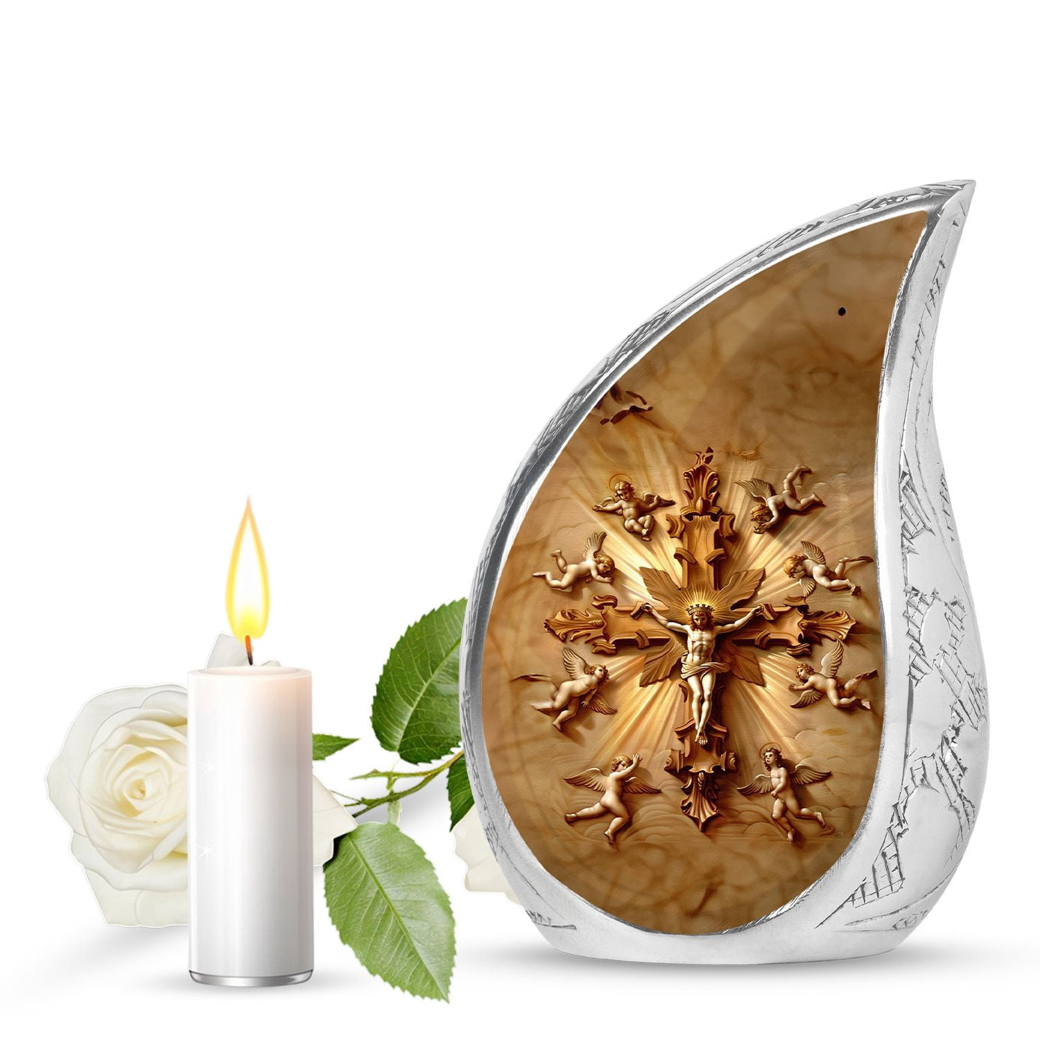 SUBSH Catholic Urn For Human Ashes - Urns For Human Ashes Adult Woman ...