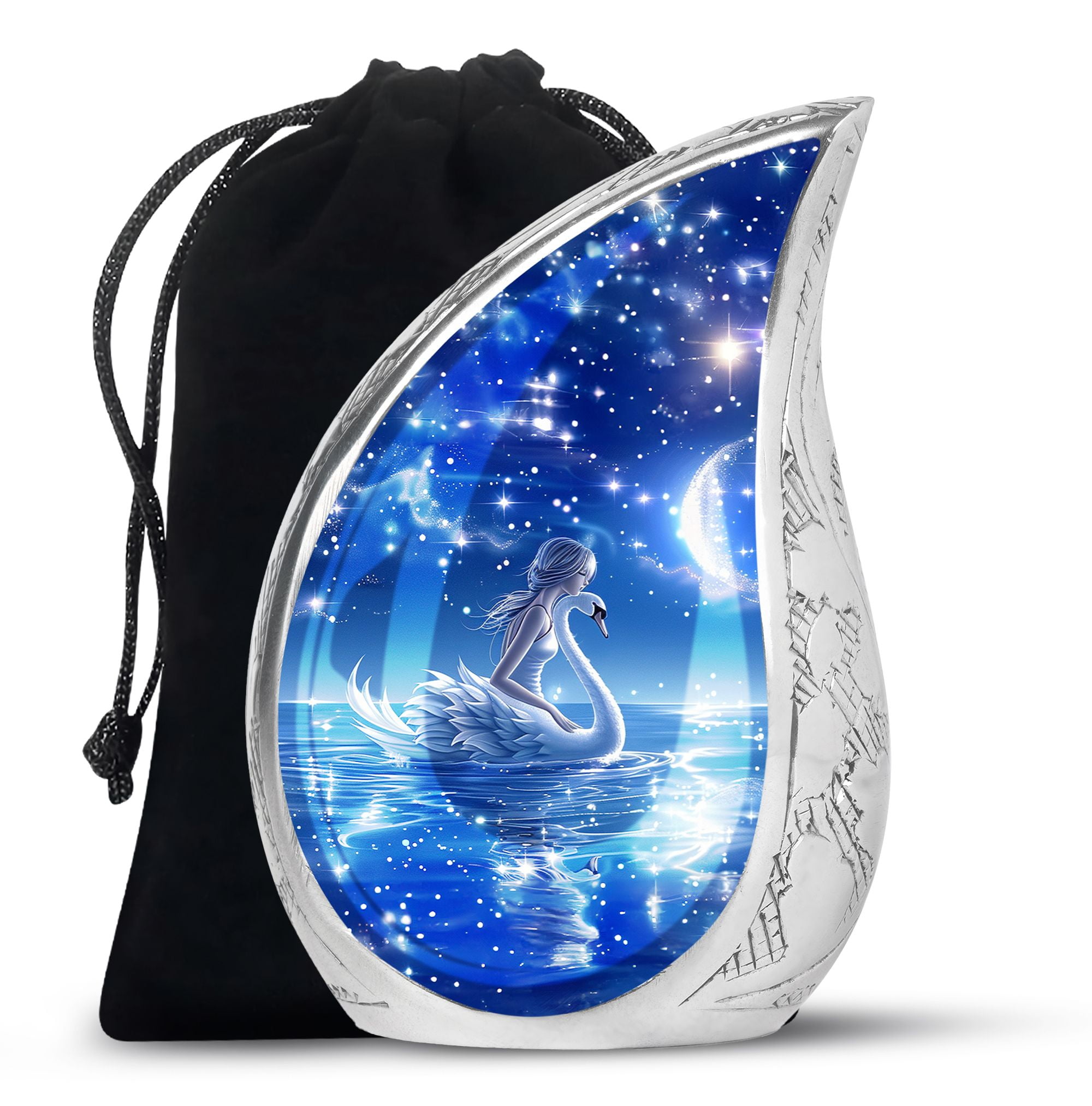 SUBSH Celestial Swan Dreamscape - Cremation Urns For Burial - Urns ...