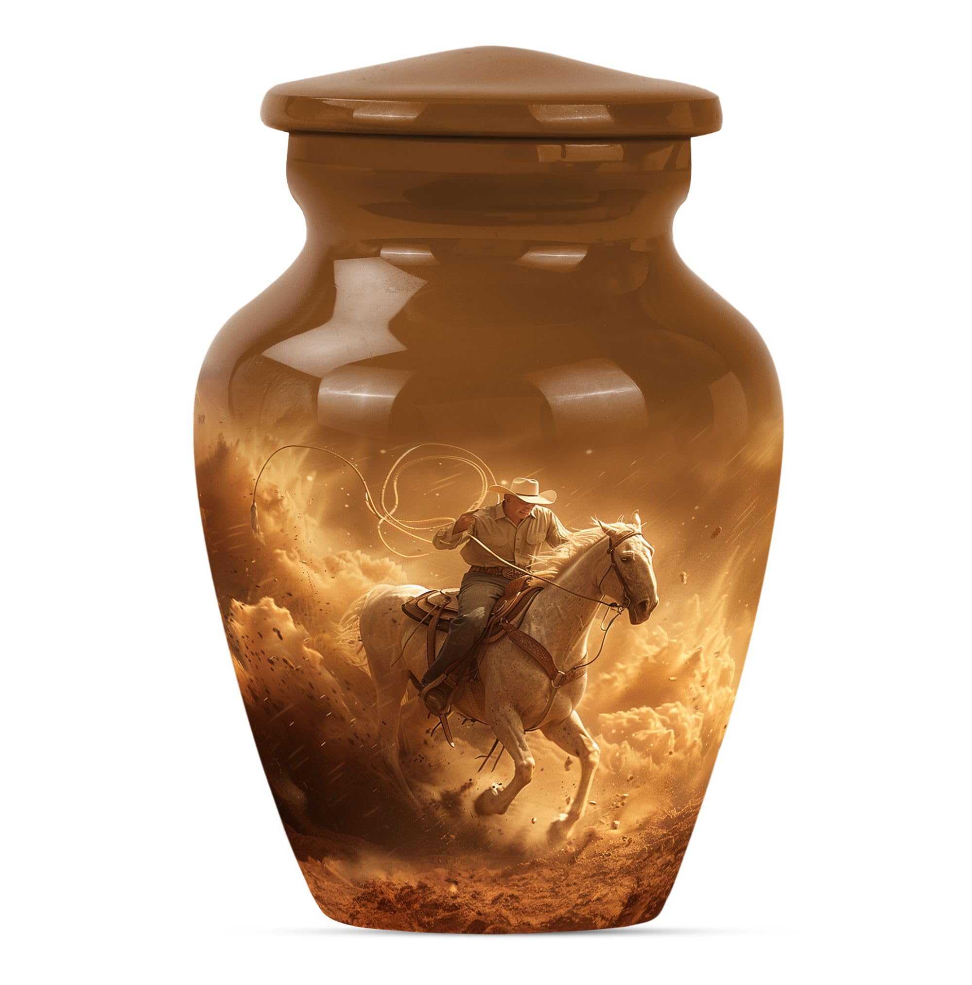 SUBSH Cowboy Urn - Ashes Keepsake - Cremation Urn for Ashes - Urn for ...