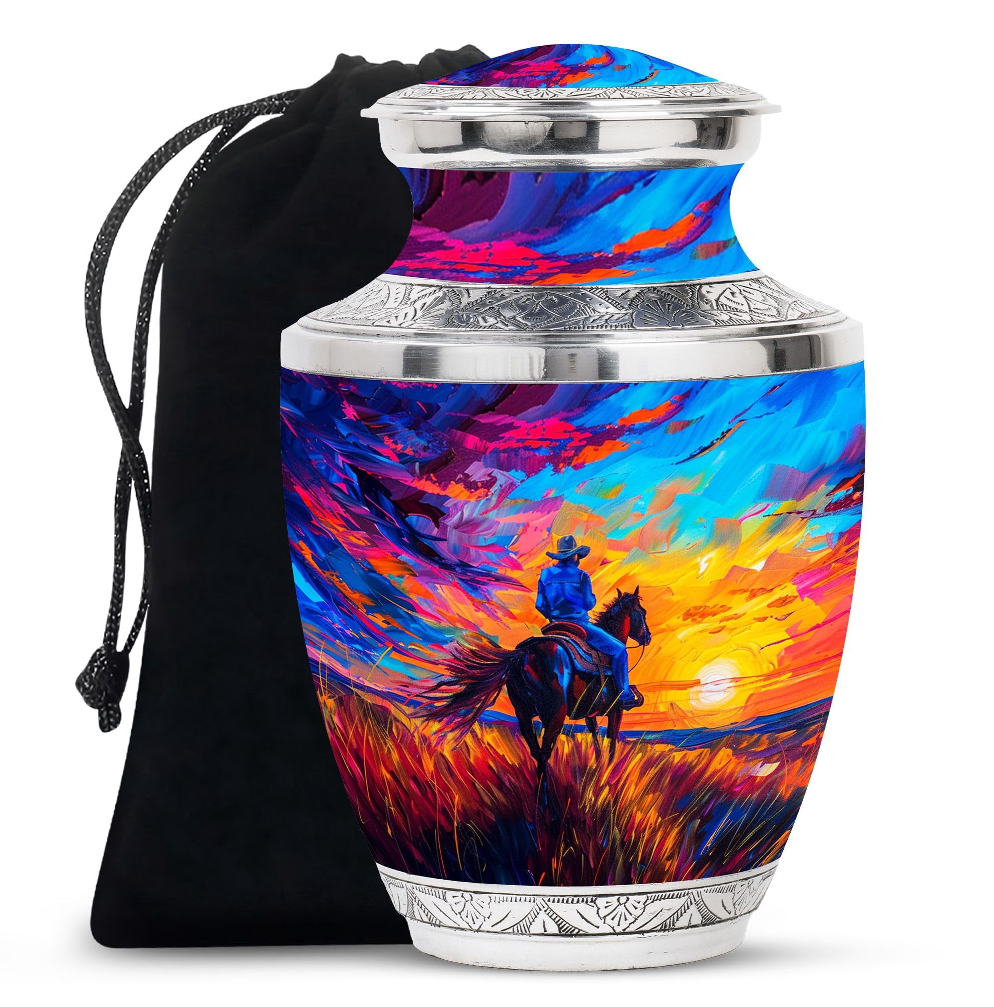 SUBSH Cowboy Urn - Cremation Urns - Urn for Dad - Cremation Urn Human ...