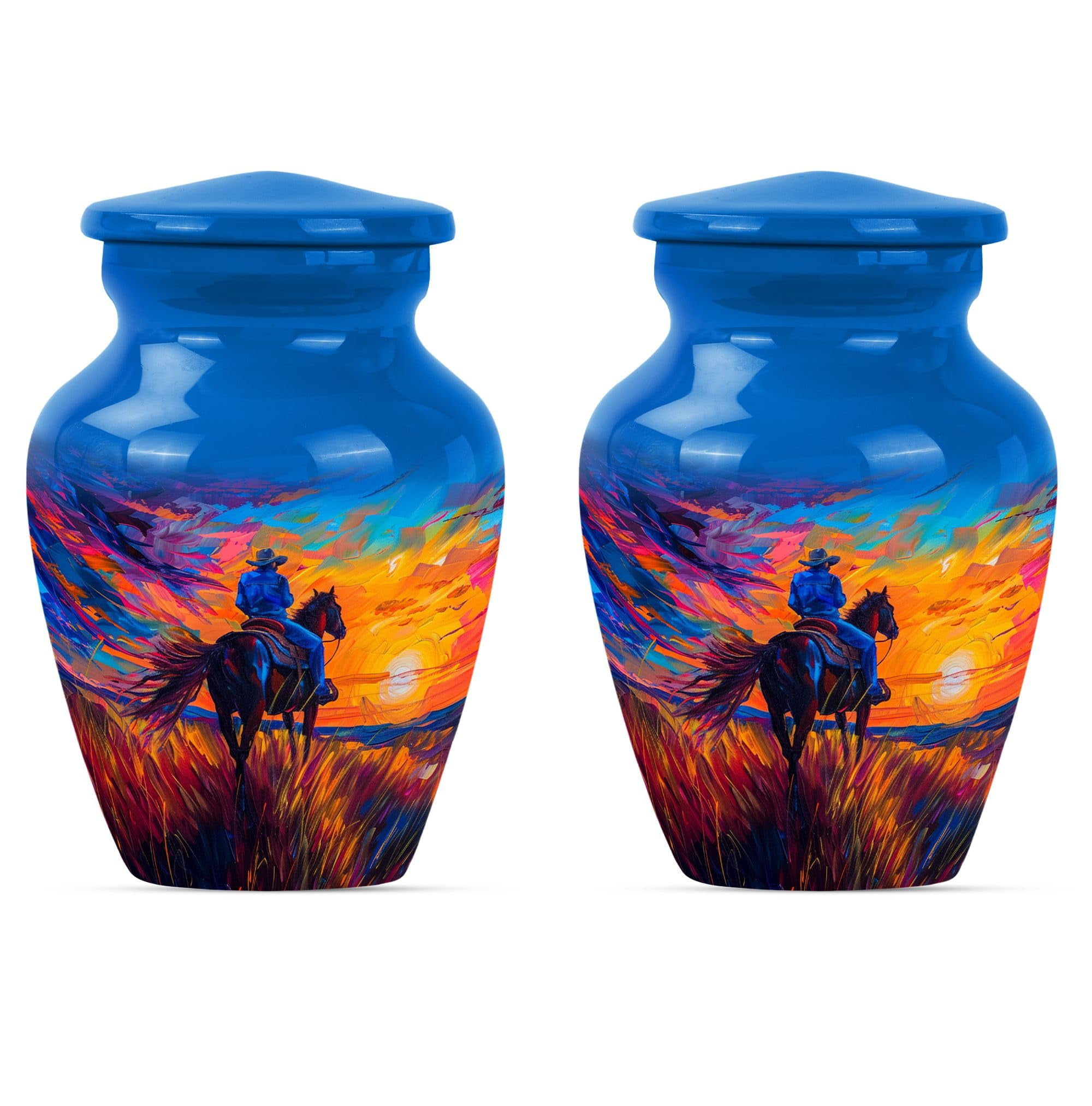SUBSH Cowboy Urn - Keepsake Urn - Ash Urns for Humans - Cremation ...