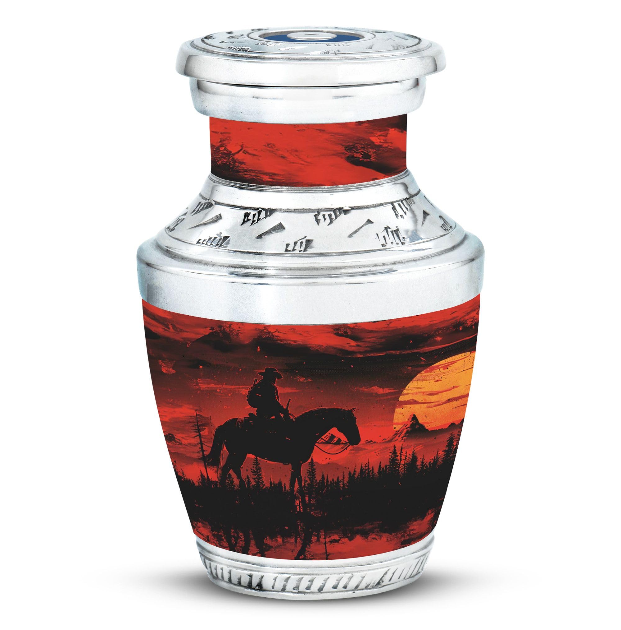 SUBSH Cowboy Urn - Memorial Keepsakes for Ashes - Urns for Human Ashes ...