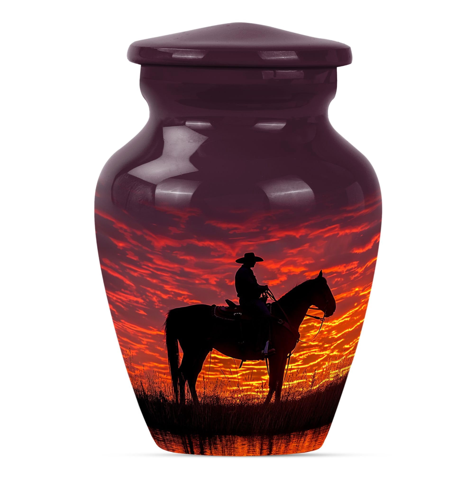 SUBSH Cowboy Urn - Mini Urn - Urns for Ashes Adult Female - Urn for ...