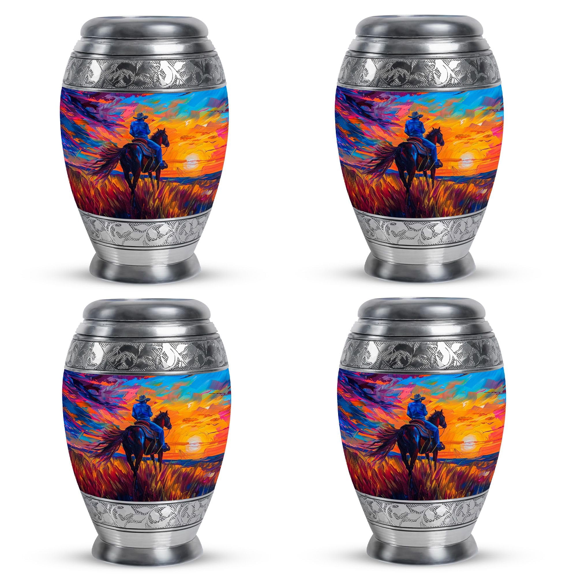 SUBSH Cowboy Urn - Mini Urns - Cremation Urns for Burial - Ash Urns for ...