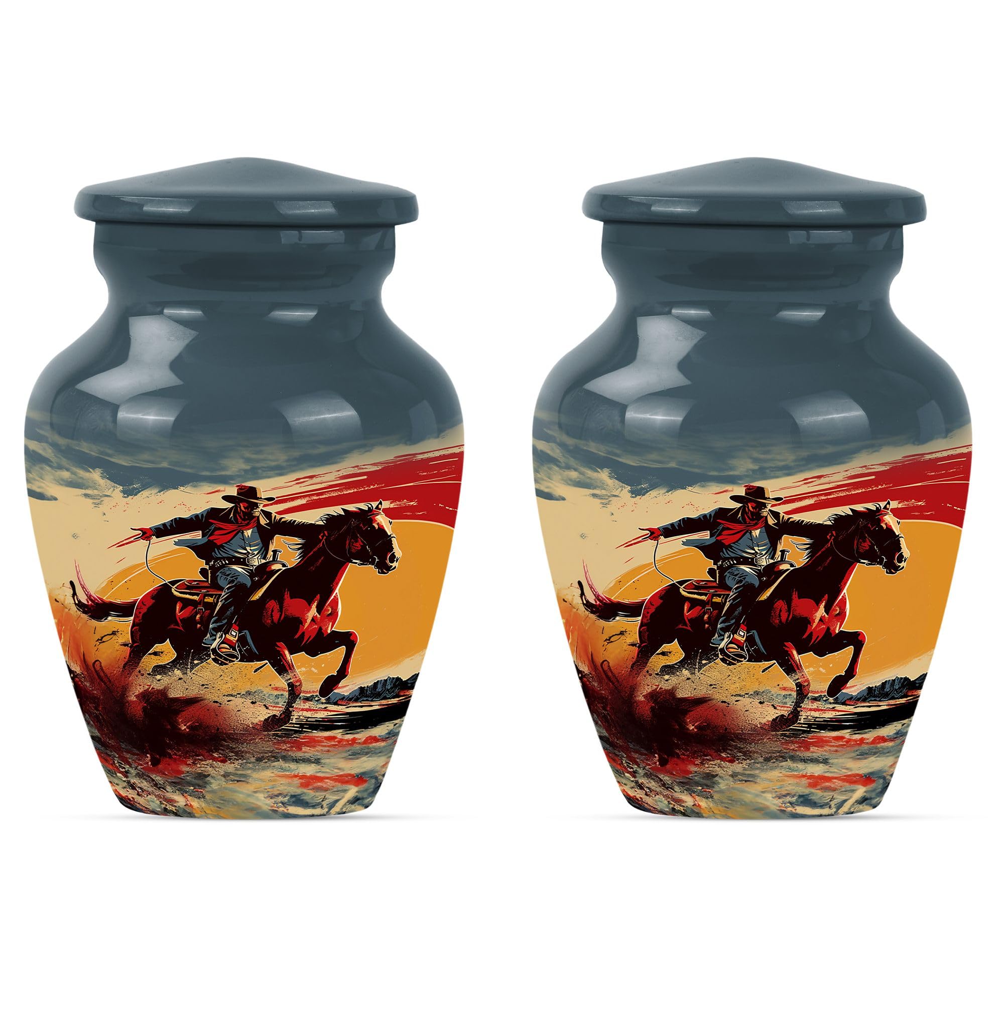 SUBSH Cowboy Urn - Mini Urns for Human Ashes - Cremation Urns for Adult ...