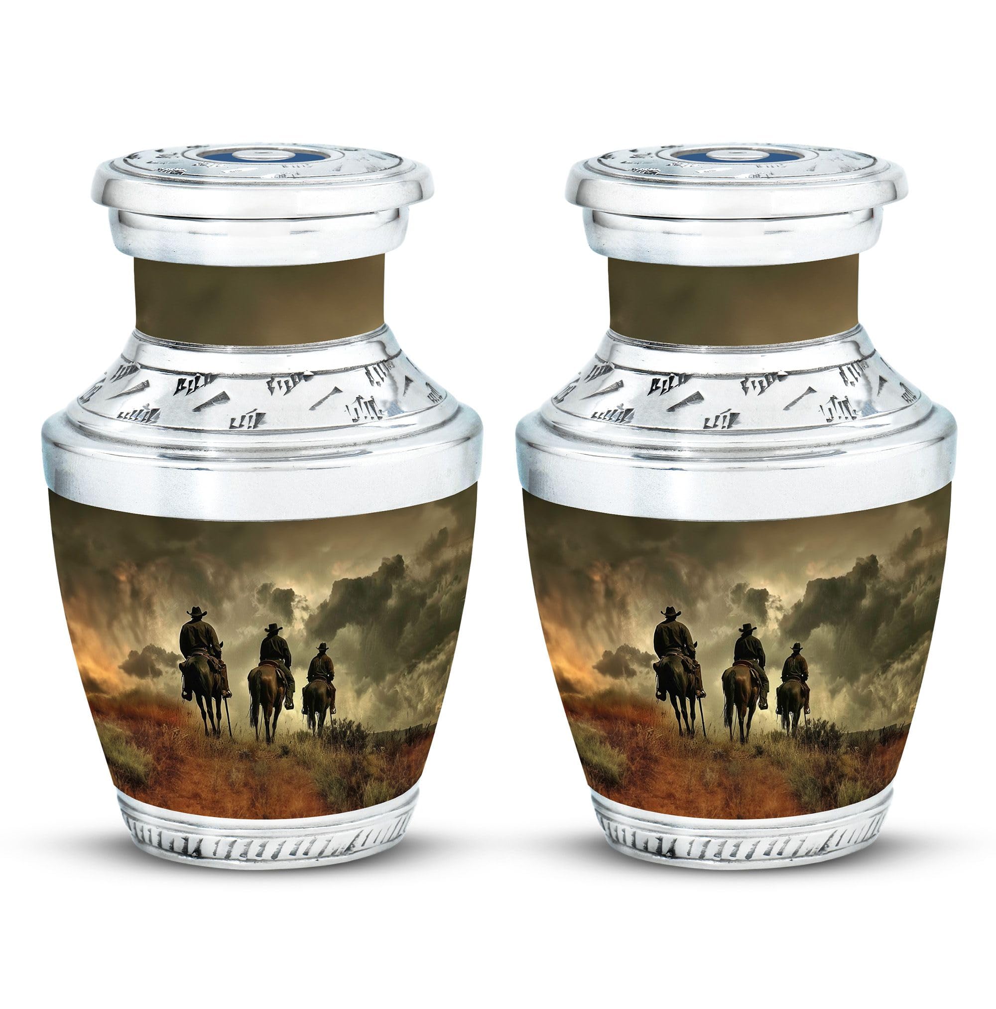SUBSH Cowboy Urn - Mini Urns for Ashes - Urn for Adult Male - Urn for ...