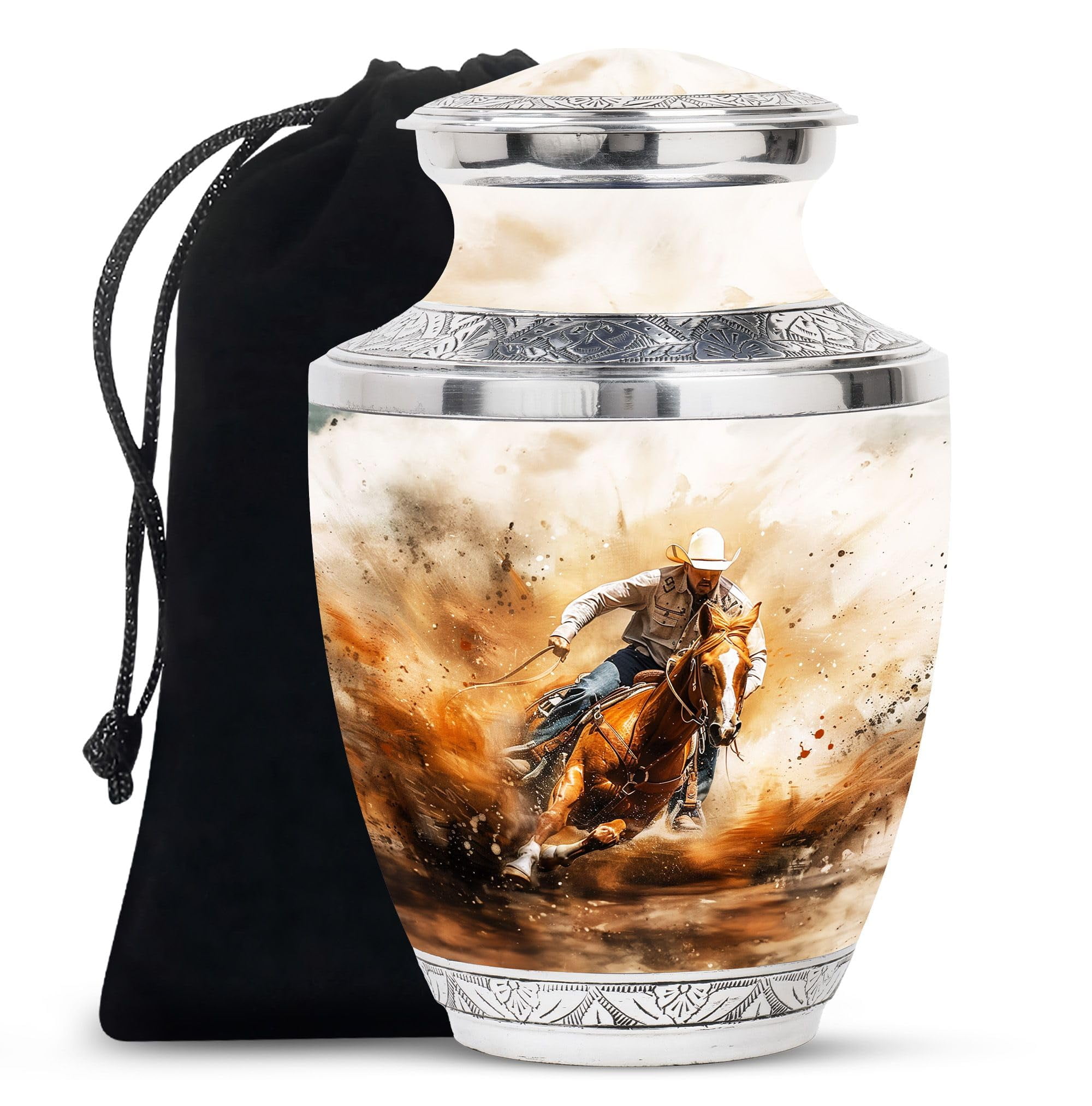 SUBSH Cowboy Urn - Urns for Human Ashes - Cremation Urns Adult - Urns ...