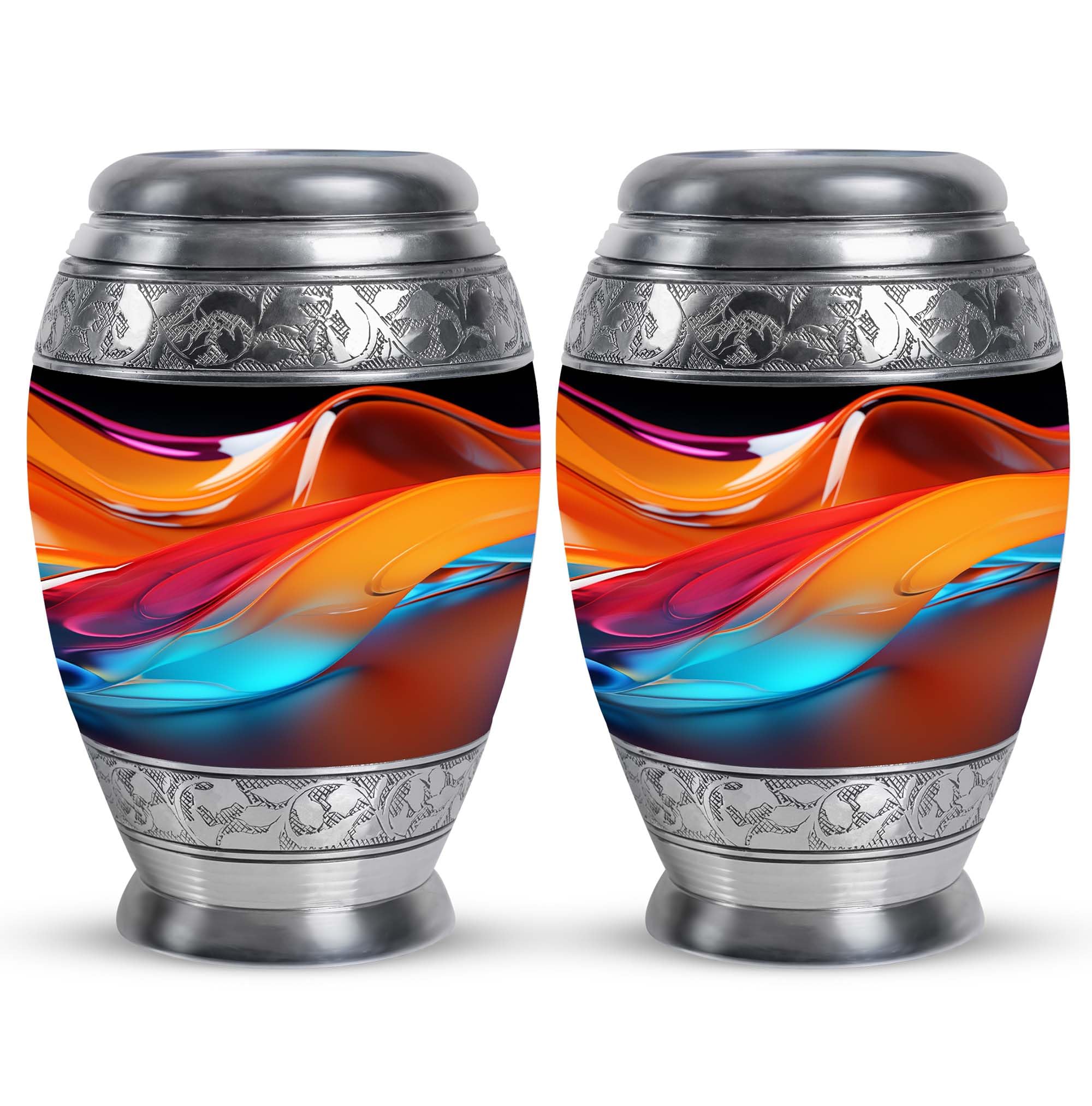 SUBSH Cremation Urns for Men & Women Marble Design Metal Urn - Marble ...