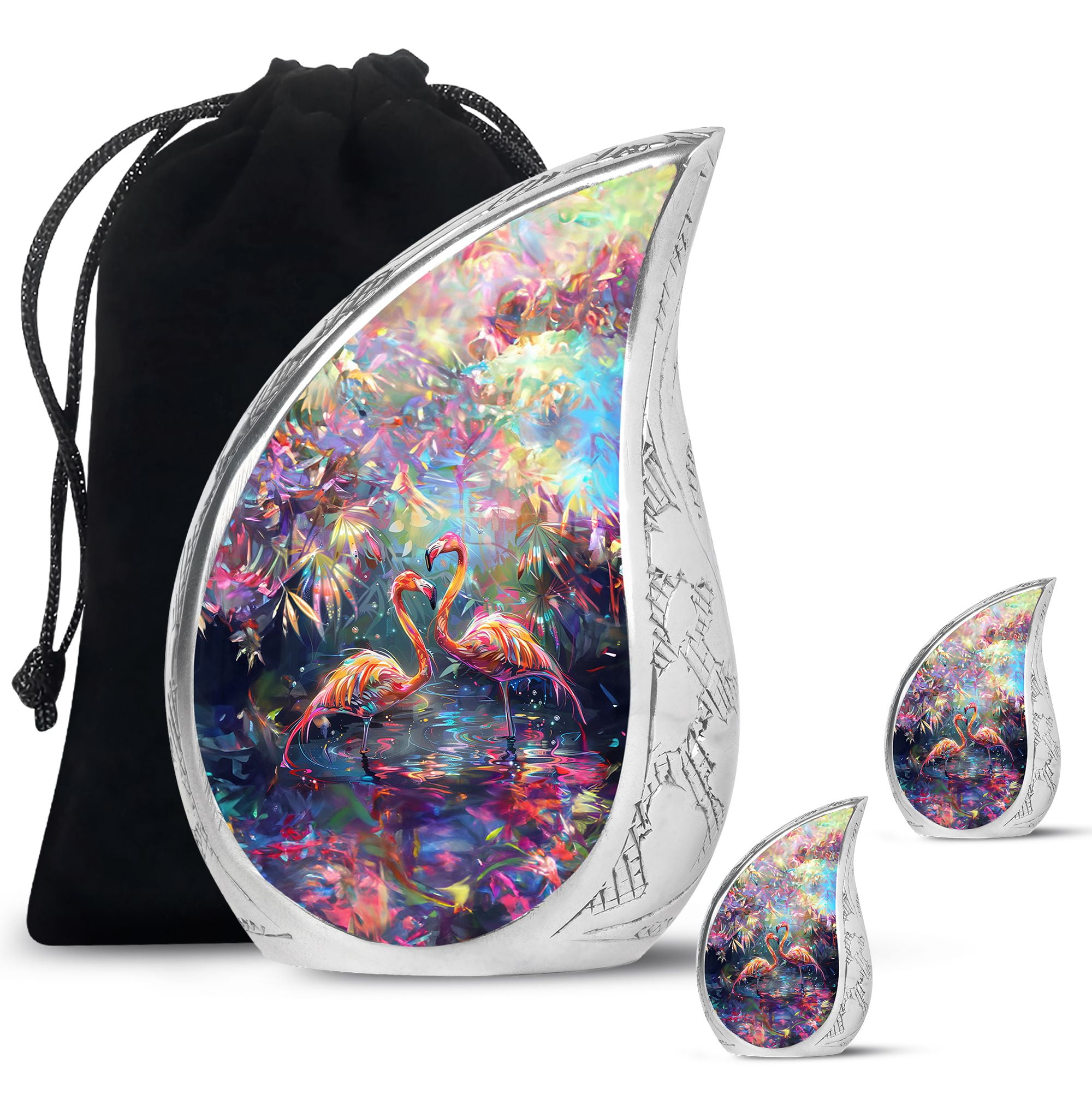 SUBSH Crystal Garden Flamingo Dance - Cremation Urn - Urns For Human ...