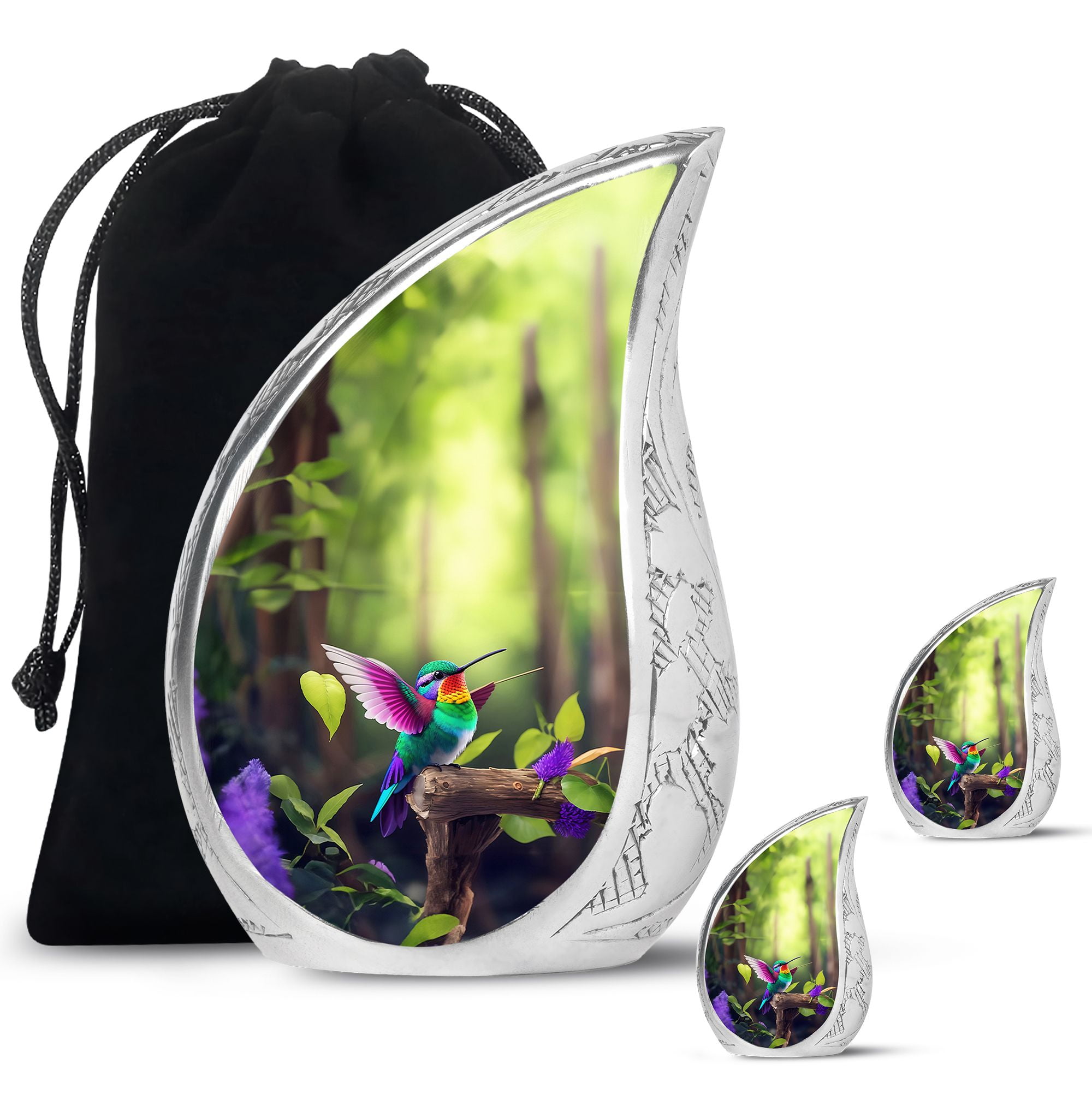SUBSH Cute Hummingbird With Colorful Plumage - Urns For Human Ashes ...