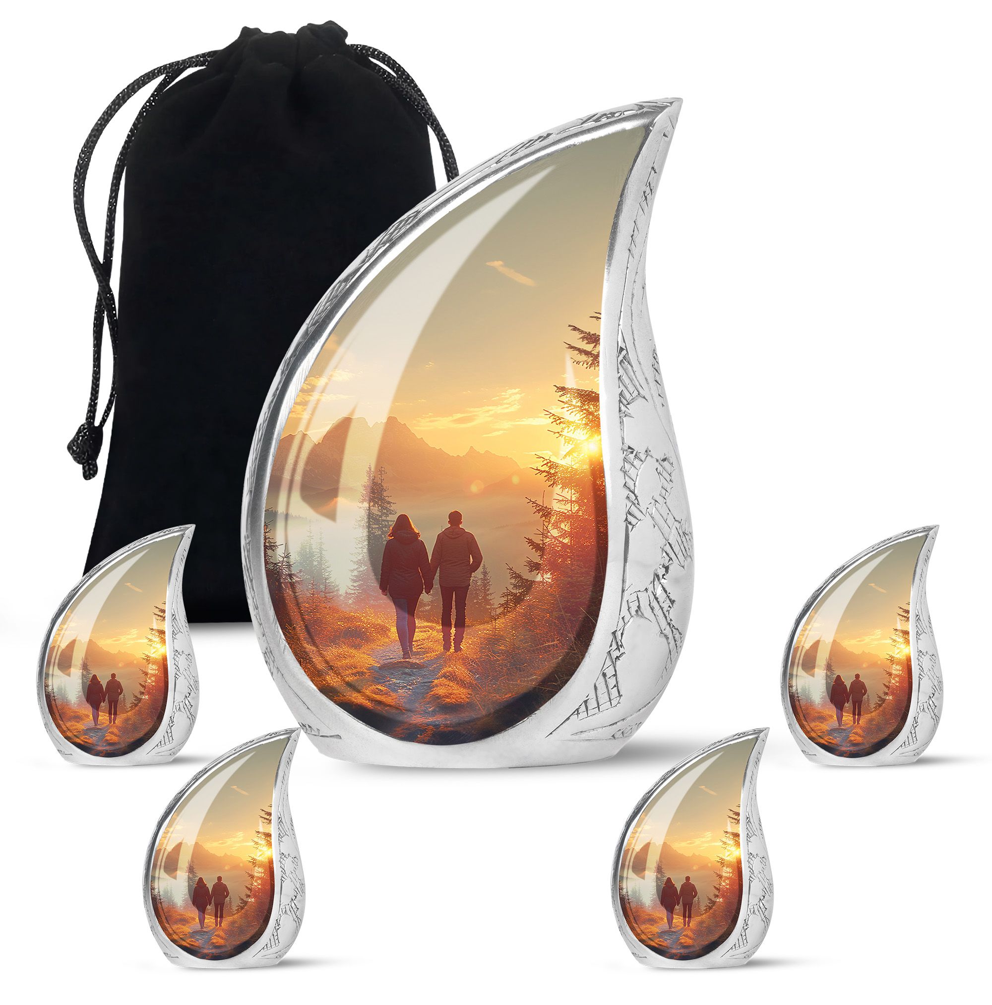 SUBSH Dawn Gentle Embrace - Cremation Urns For Adults - Small Keepsake ...