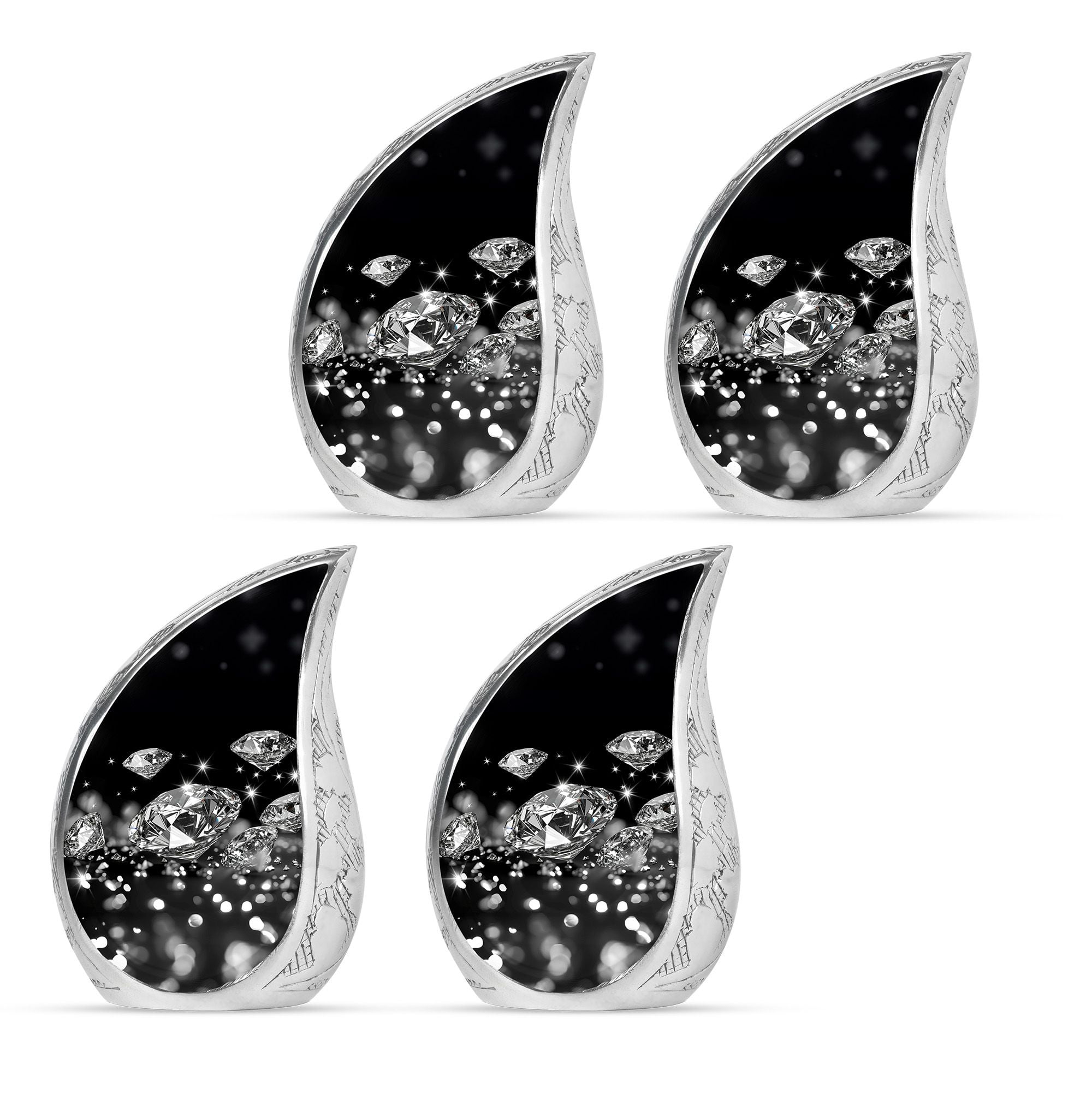 SUBSH Diamond Cremation Keepsake Urns For Human Ashes Adult - Urn For ...