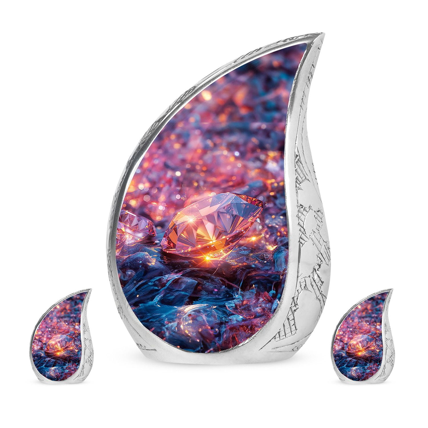 SUBSH Diamond Cremation Urns For Human Ashes - Small Ashes Urn - Urn ...