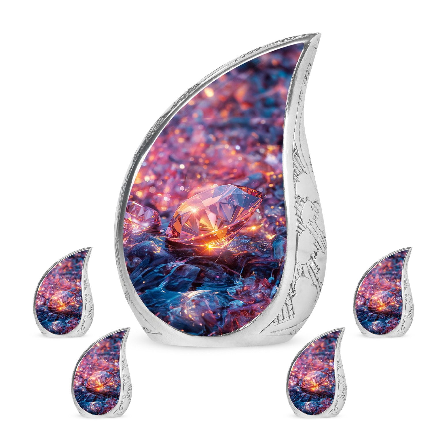 SUBSH Diamond Cremation Urns For Men - Small Cremation Urns For Human ...