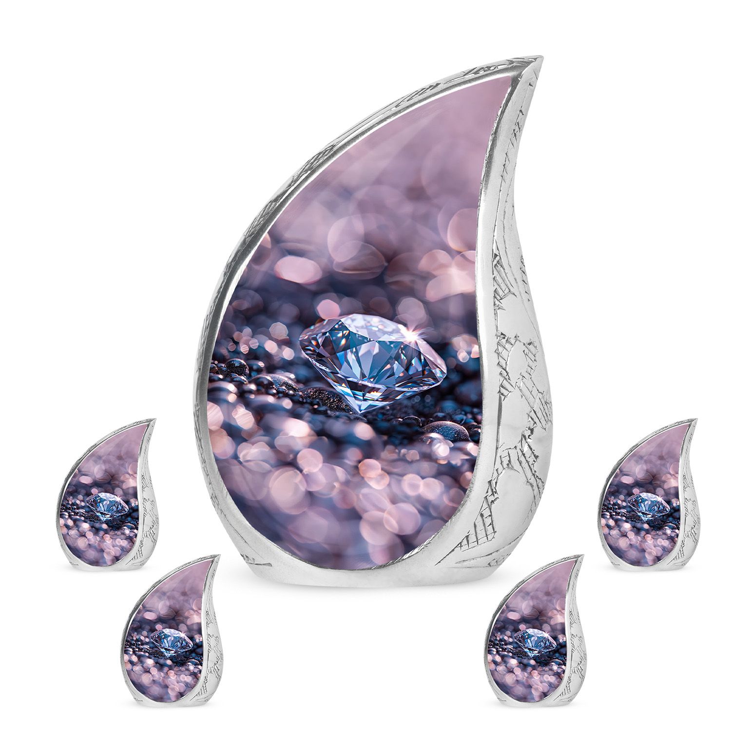 SUBSH Diamond Urn For Ashes For Women - Urn For Ashes Adult Male - Urn ...