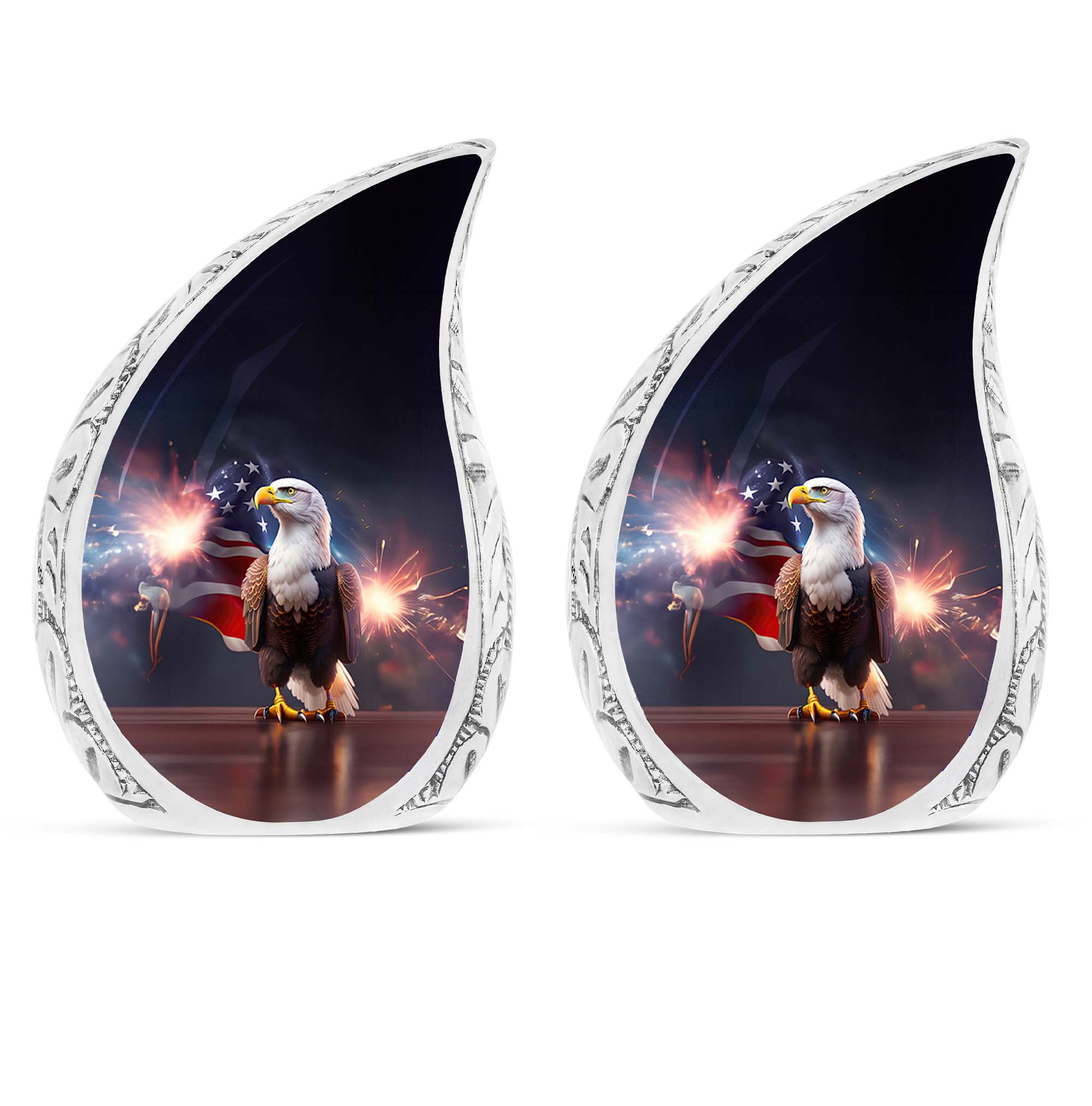 SUBSH Eagle With Fireworks - Small Urns For Human Ashes Keepsake - Urns ...