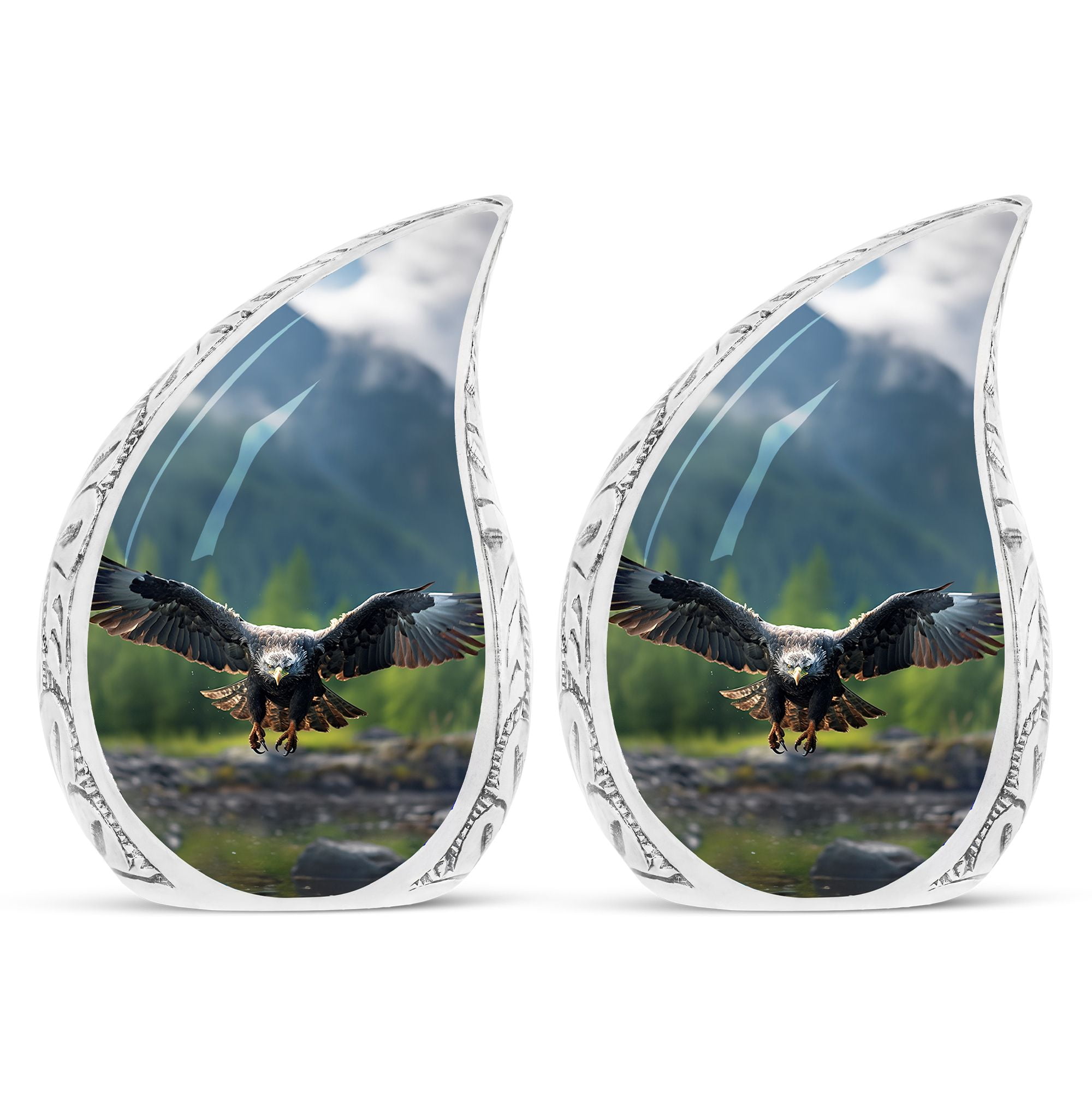 SUBSH Eagle Fiy In Forest - Cremation Urn Human - Urns For Human Ashes ...