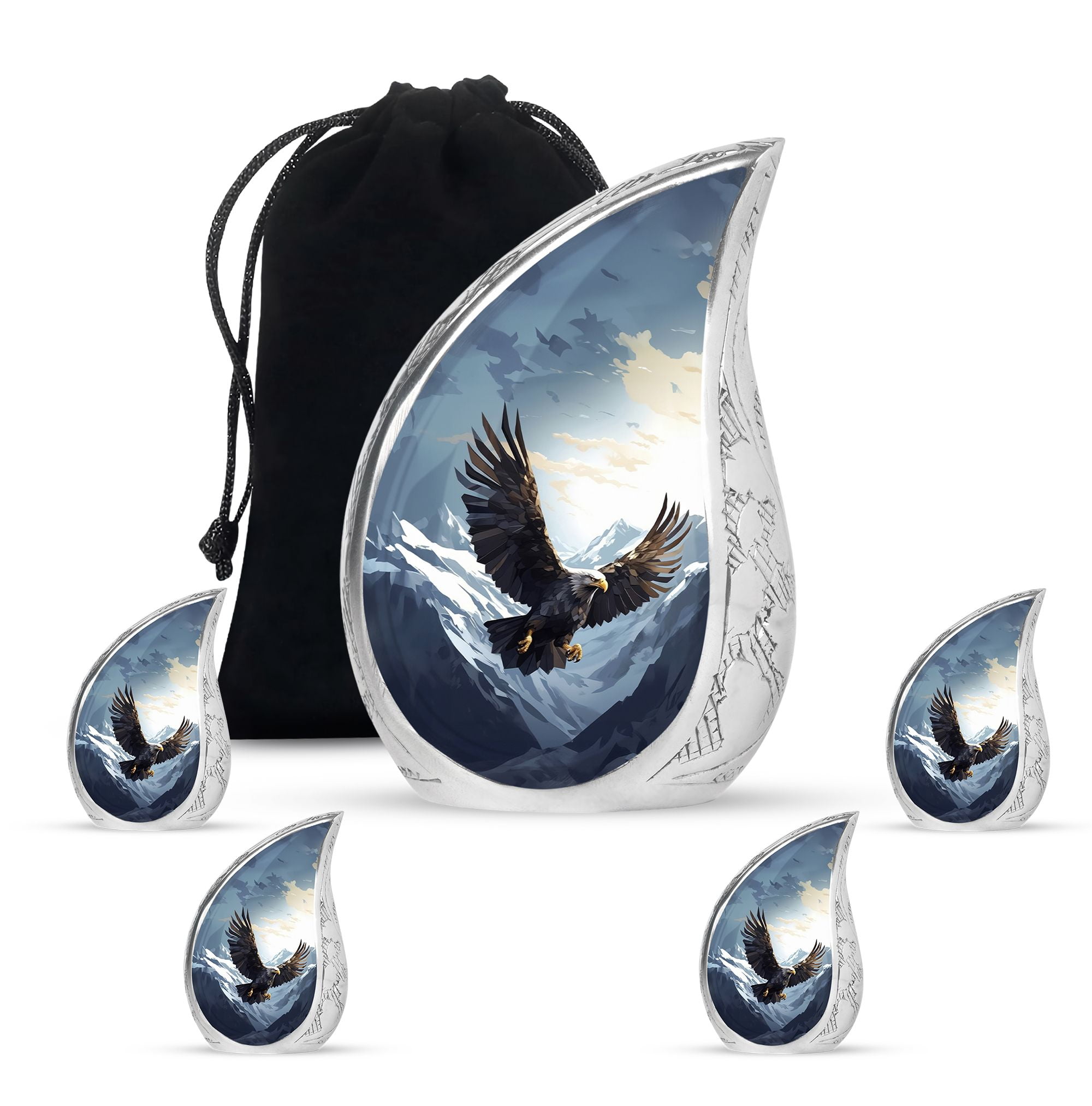 SUBSH Eagle Flying - Urns For Human Ashes Adult Man - Cremation Urns ...