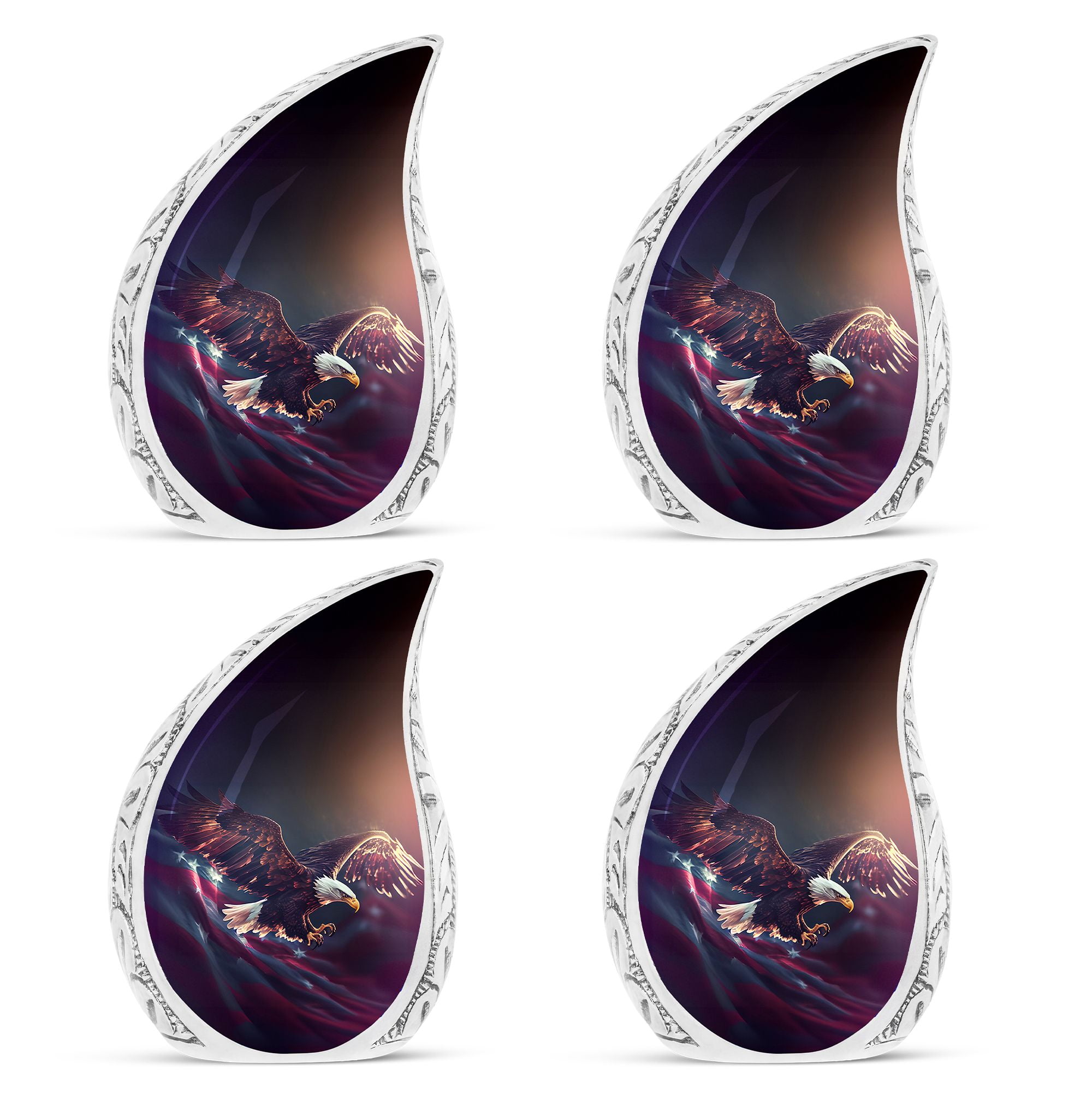 SUBSH Eagle Flying With Soaring American Flag - Cremation Urns For ...