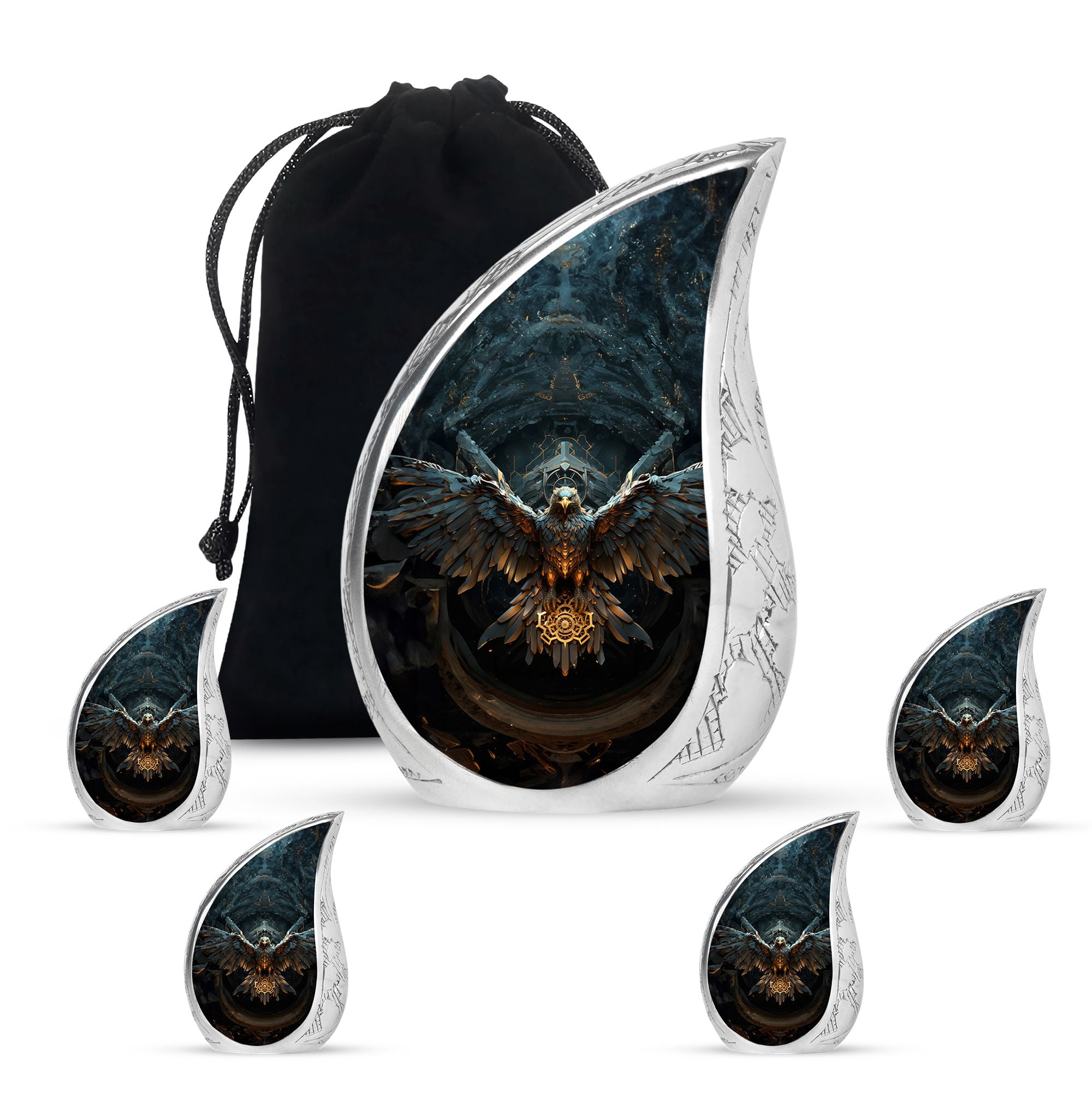 SUBSH Eagle Guarding The Soul Gate - Urns Human Ashes - Miniature Urns ...