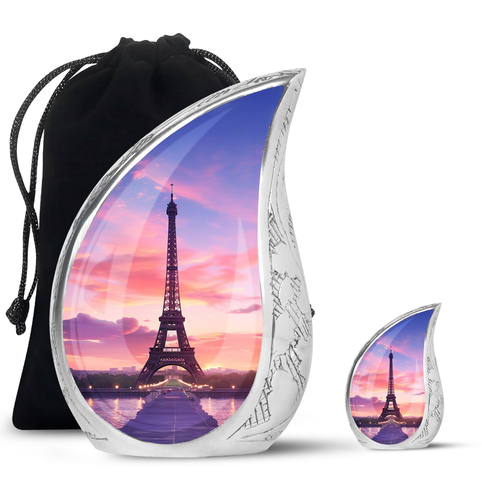 SUBSH Eiffeltowerr Pink Sky View - Adult Urns For Human Ashes Men ...