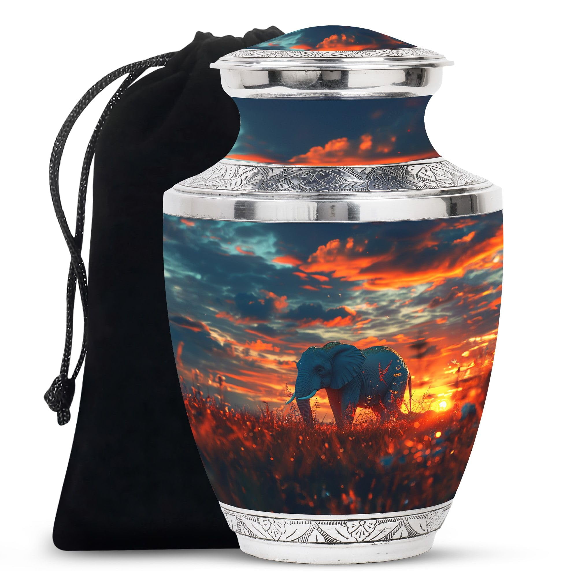 SUBSH Elephant Urn - Urns for Burial - Cremation Urn for Ashes ...
