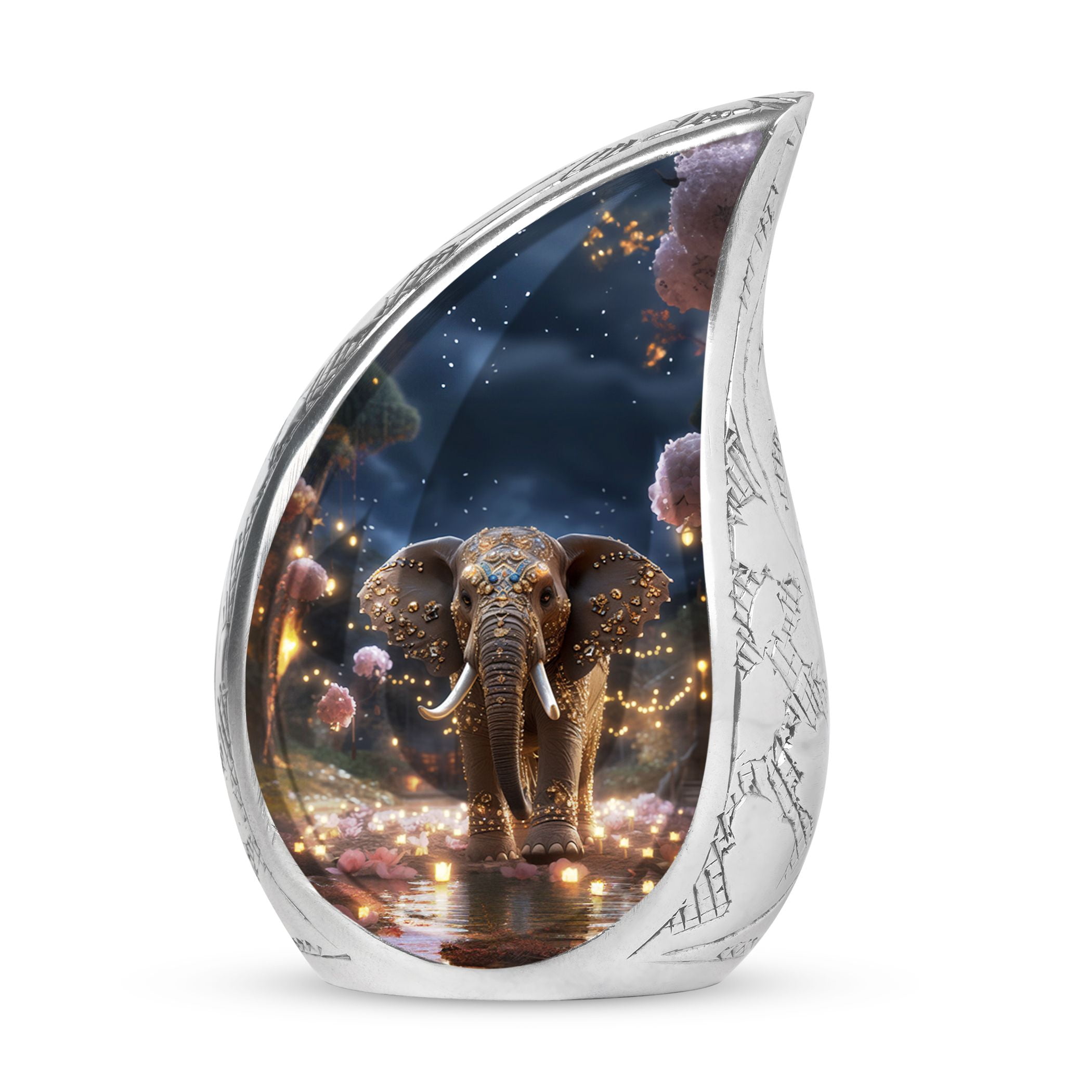 SUBSH Elephant Walk In River - Adult Urns For Human Ashes Men - Funeral Urn Ashes - Urn For ...