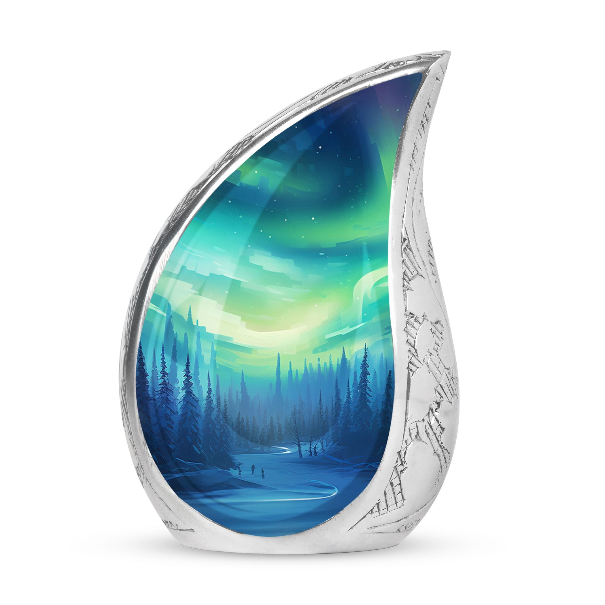 SUBSH Enchanted Night Skies Over The Snowy Forest - Urn For Ashes For ...