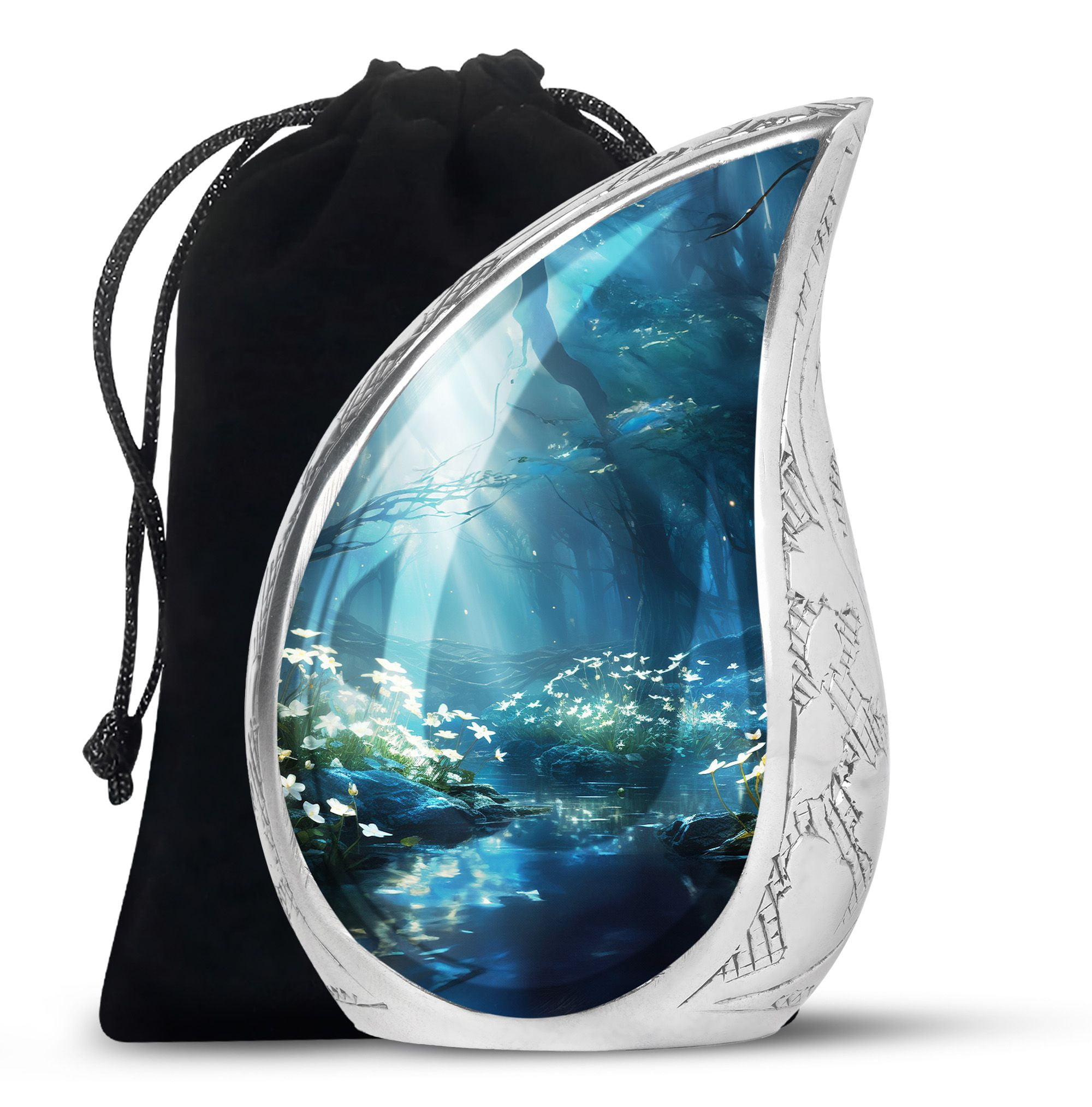 SUBSH Fantasy Forest At Night Magic Glowing Flowers - Urns For Ashes ...