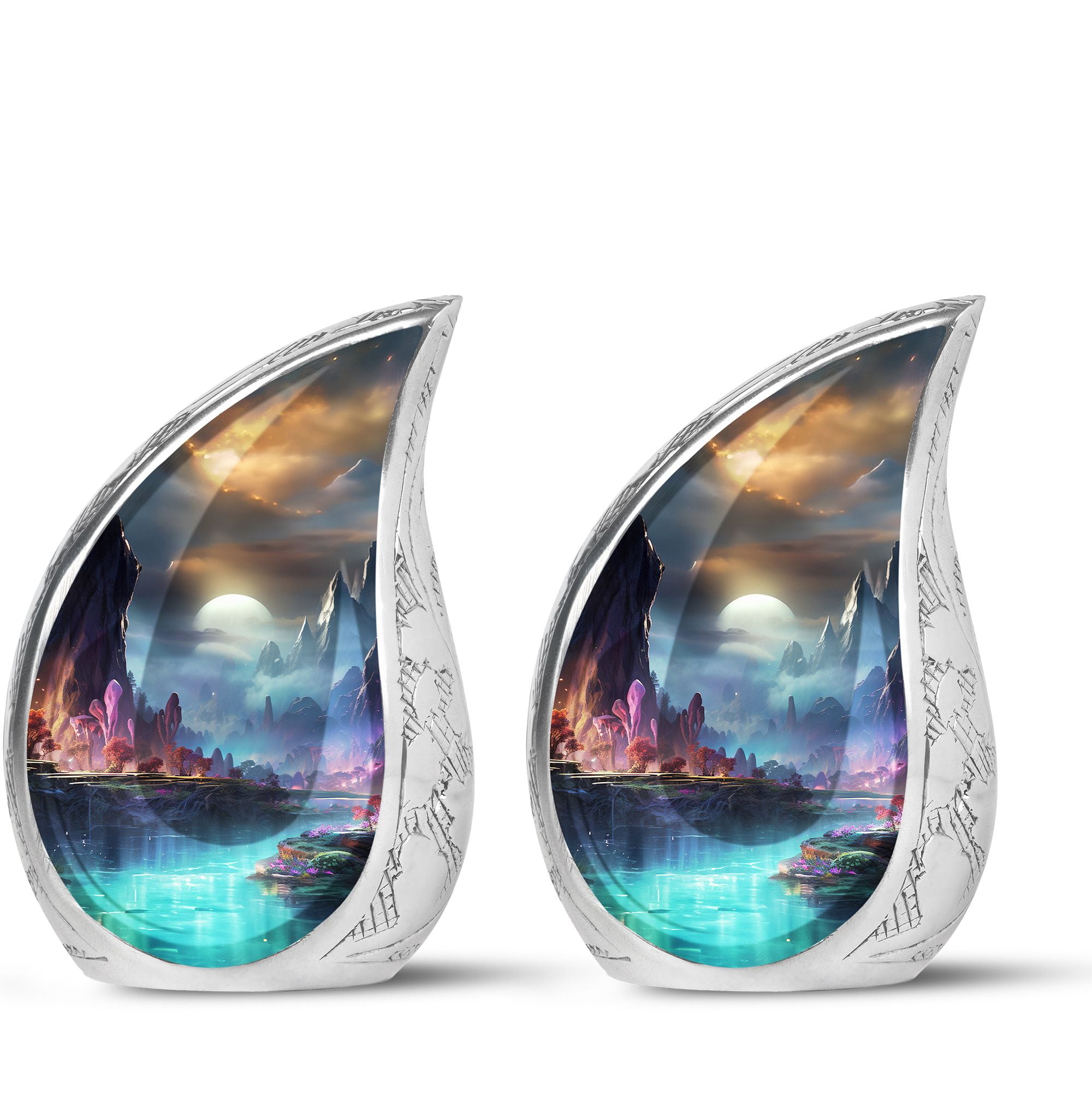 SUBSH Fantasy Forest With A River And A Full Moon - Burial Urn - Urn ...