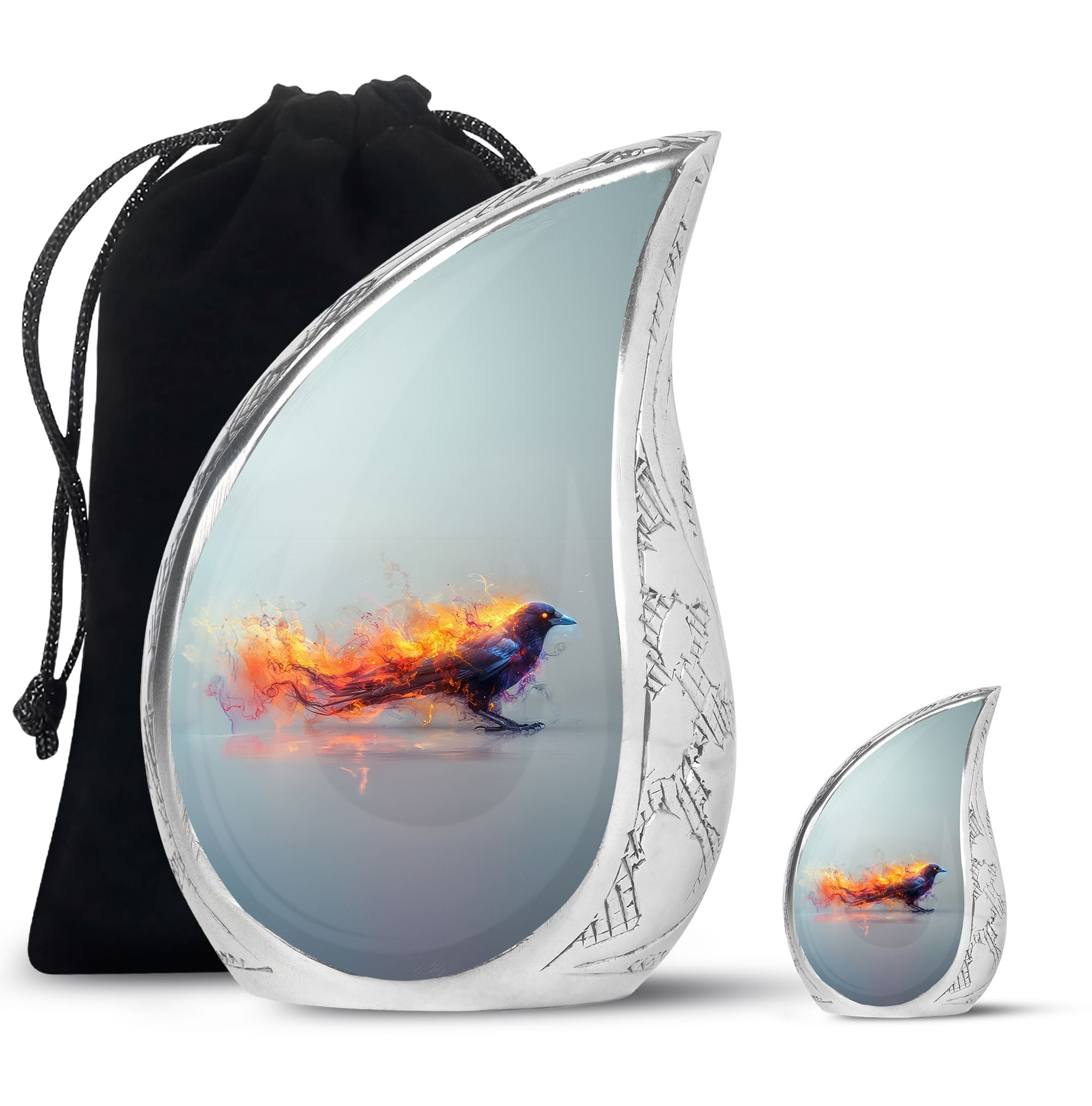 SUBSH Fiery Raven Mirage - Cremation Urn For Ashes For Women ...